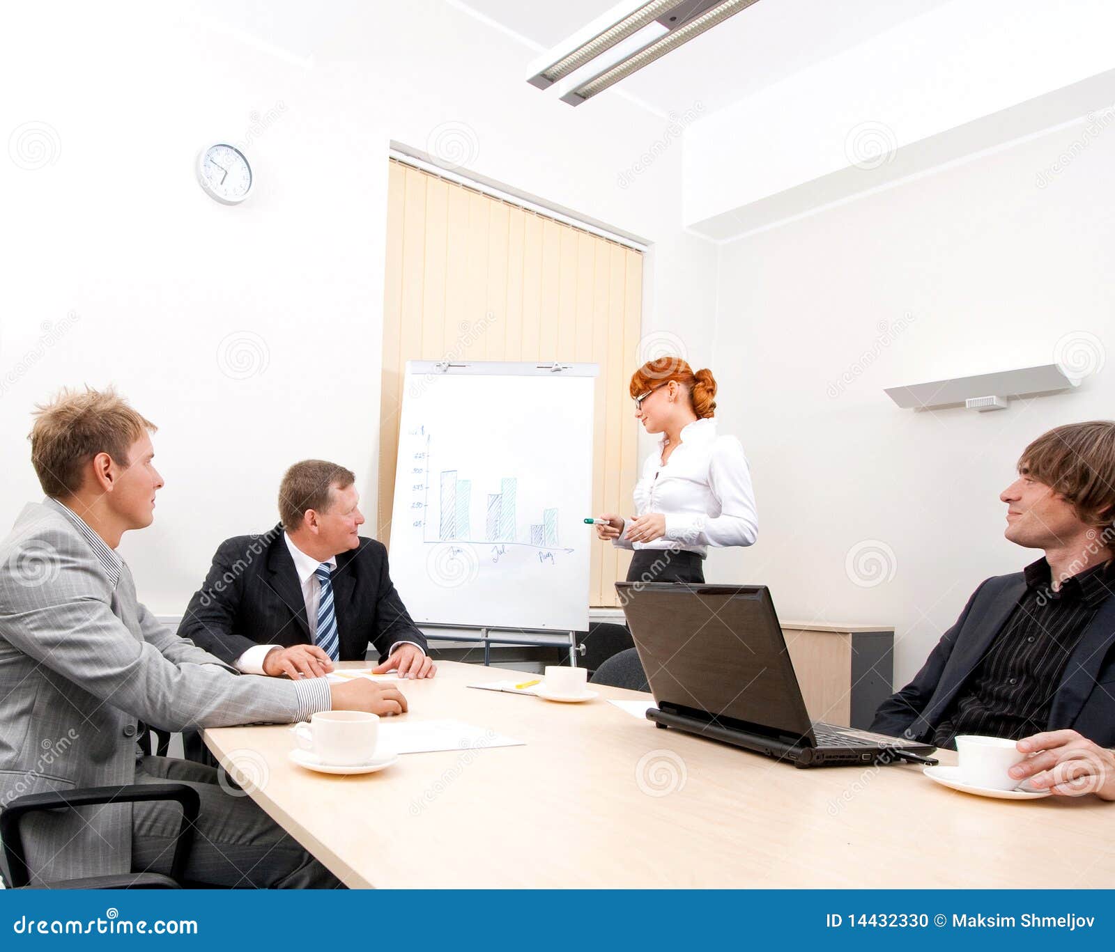 A Business Meeting in a Modern Office Stock Photo - Image of attractive ...