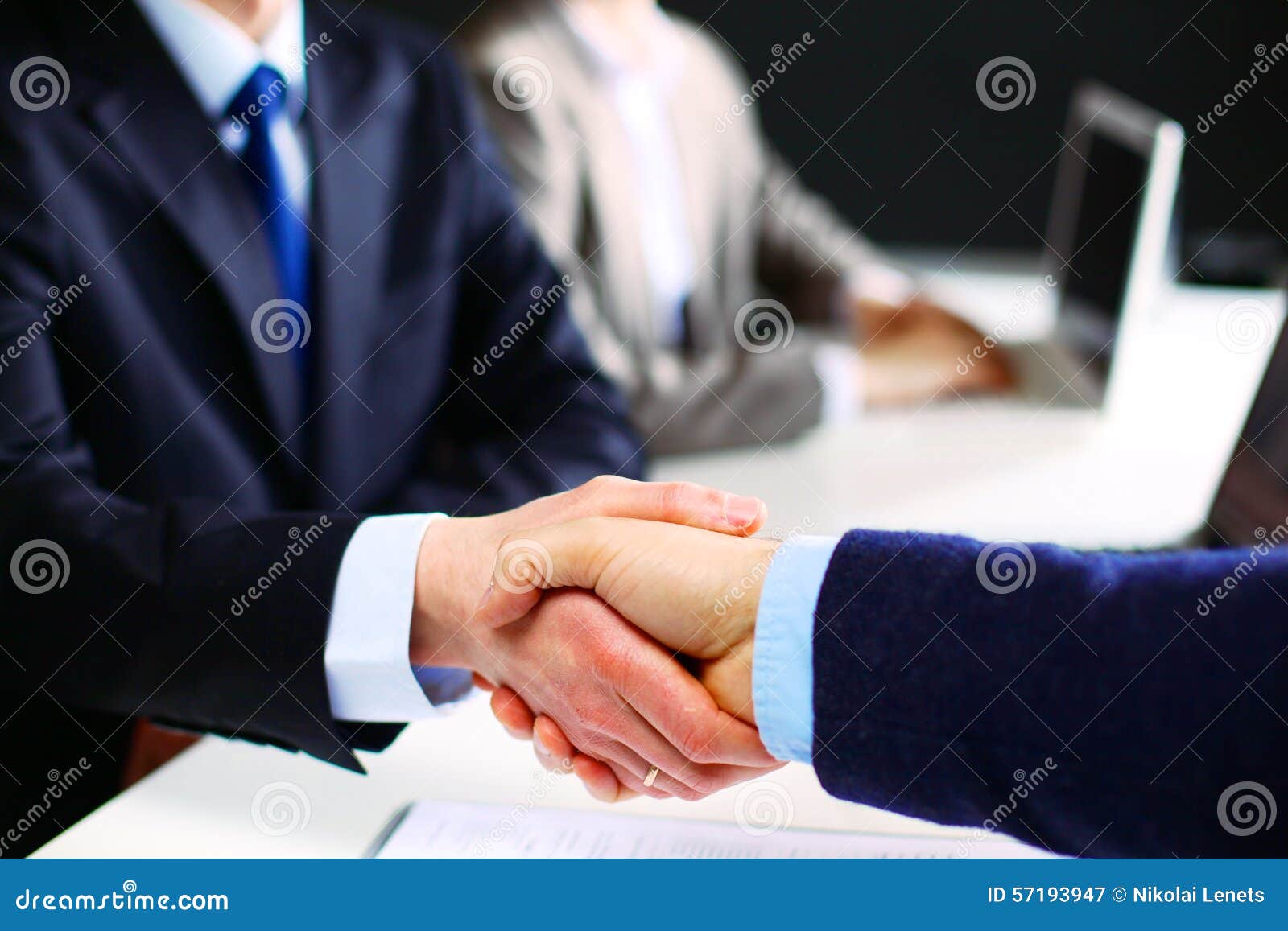 Business Meeting at Office. Handshake in Office Stock Image - Image of ...