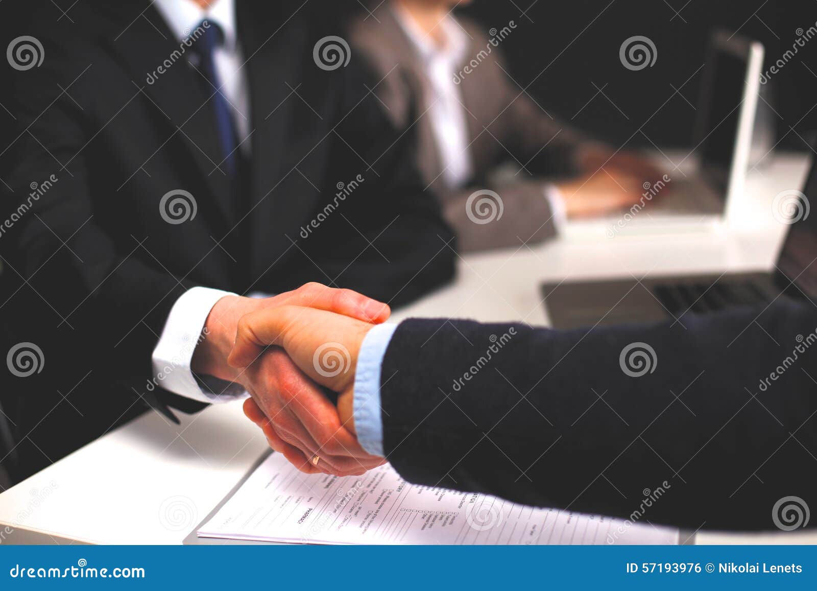 Business Meeting at Office. Handshake in Office Stock Photo - Image of ...