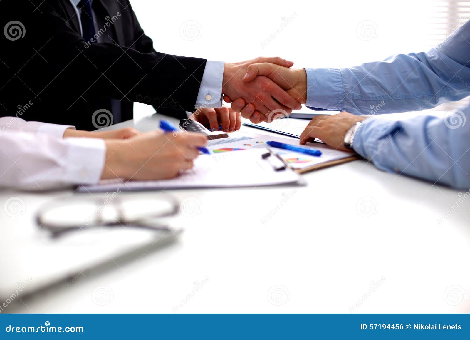Business Meeting at Office. Handshake in Office Stock Photo - Image of ...