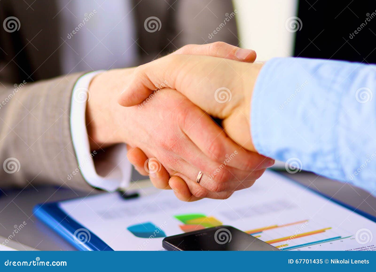 Business Meeting at Office. Handshake in Office Stock Image - Image of ...