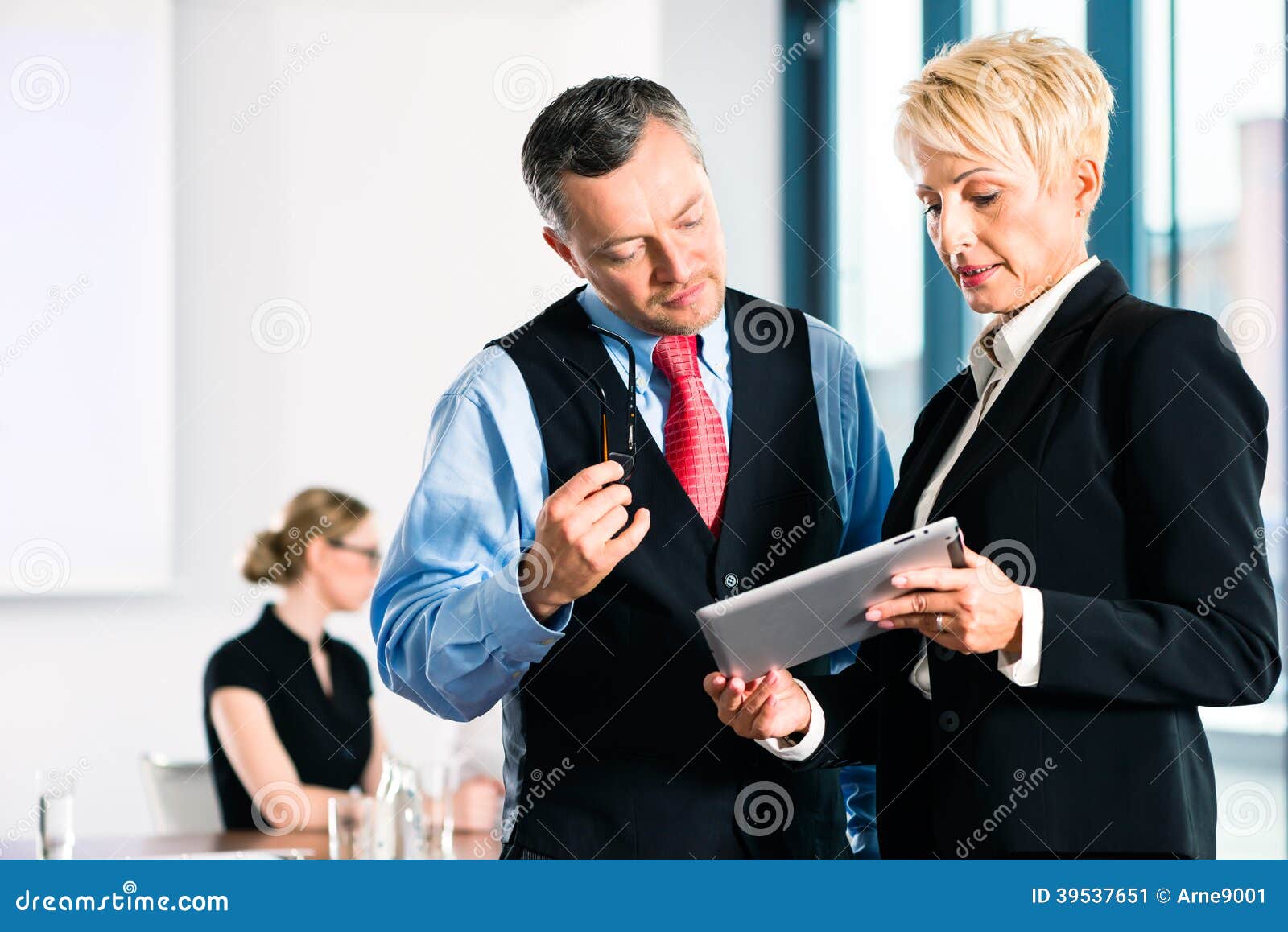 Business - Meeting in Office, Senior Managers Stock Image - Image of ...