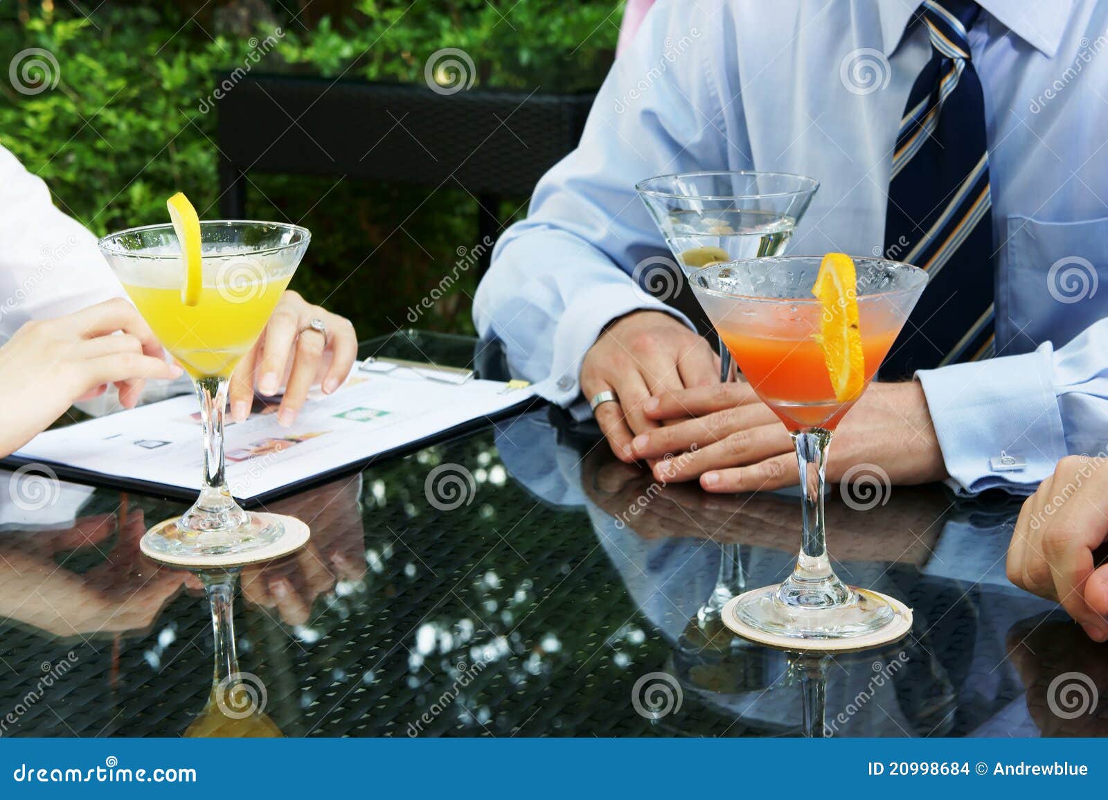 Business Meeting Over Cocktail Stock Photo - Image of color, meal: 20998684