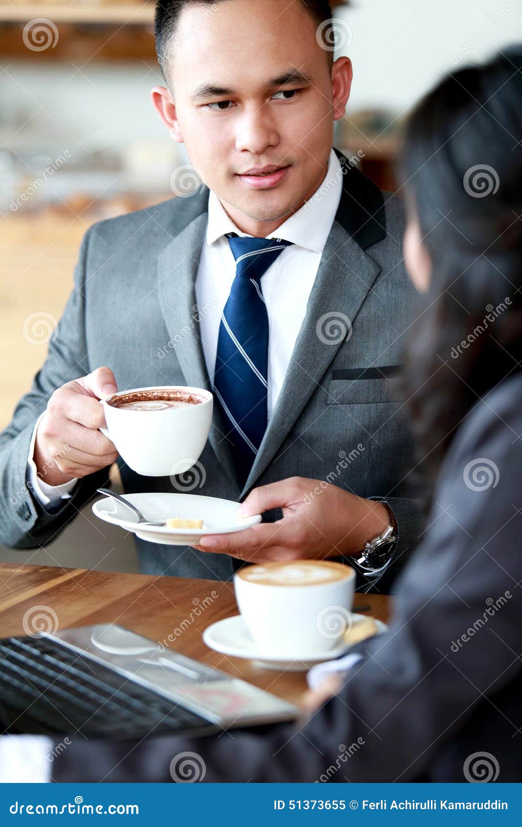 Business Meeting Over Coffee Stock Image - Image of businesswoman ...