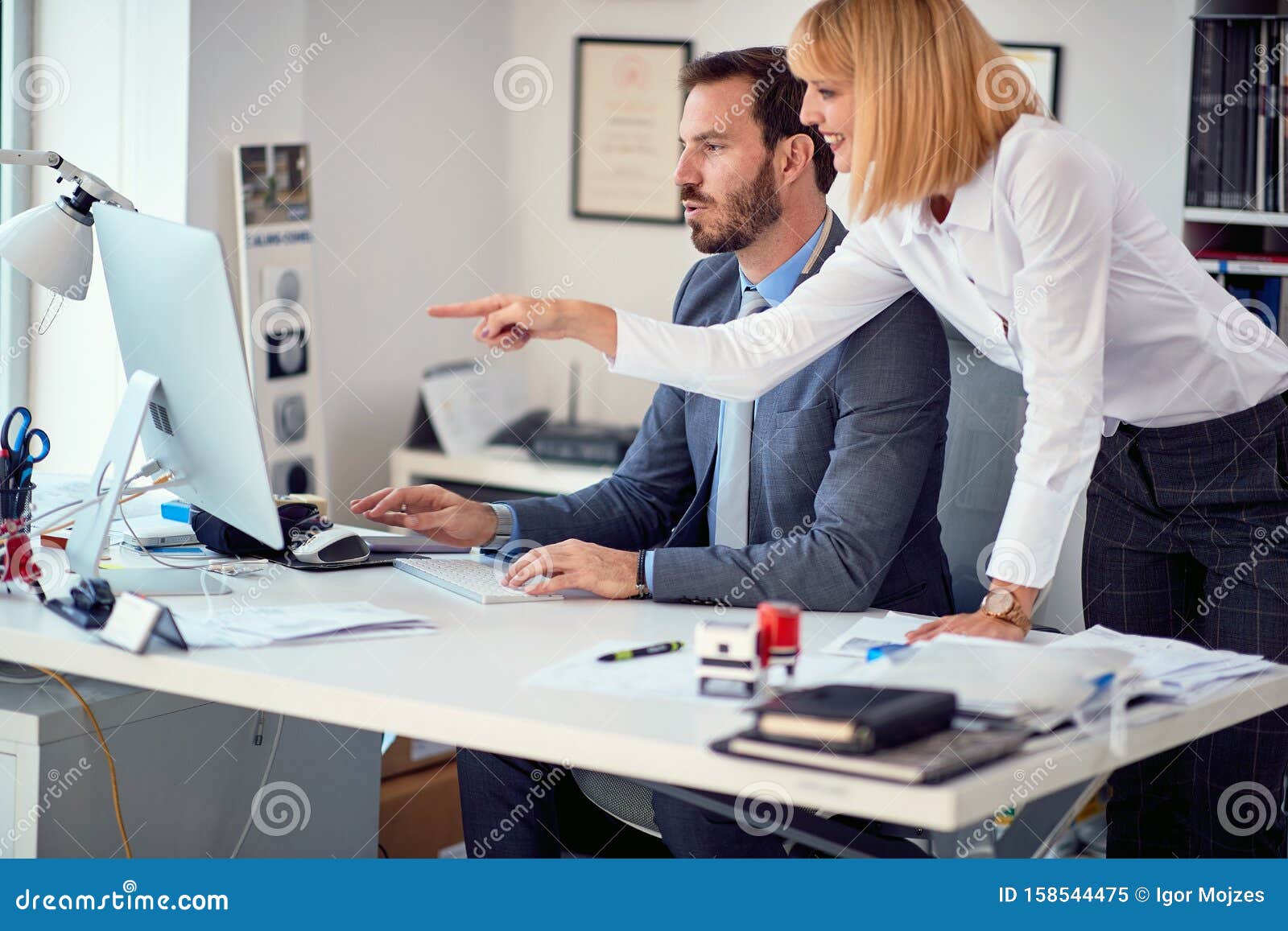 Business Meeting of Partners at Office Stock Image - Image of group ...