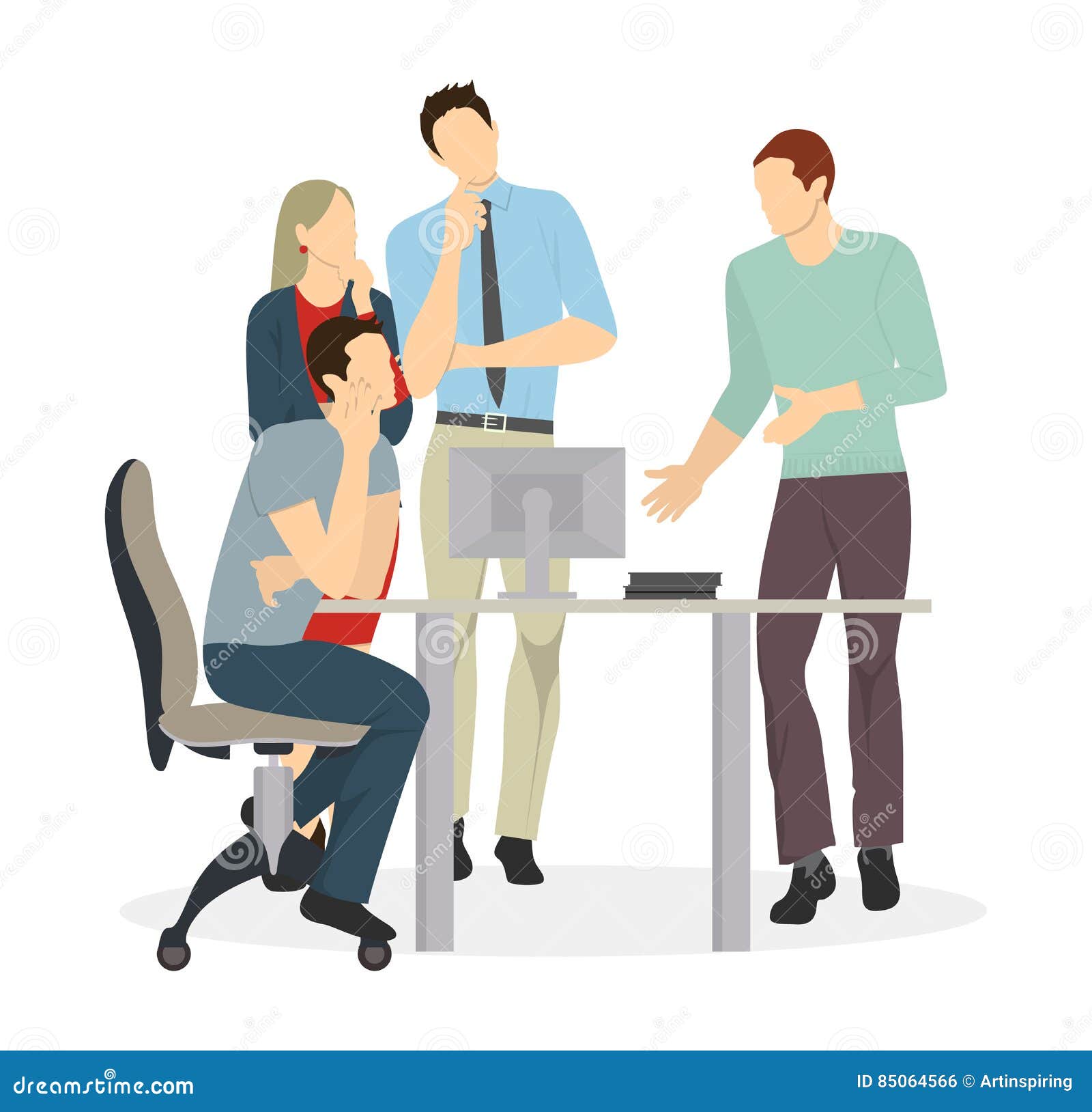 Business meeting. stock vector. Illustration of partnership - 85064566