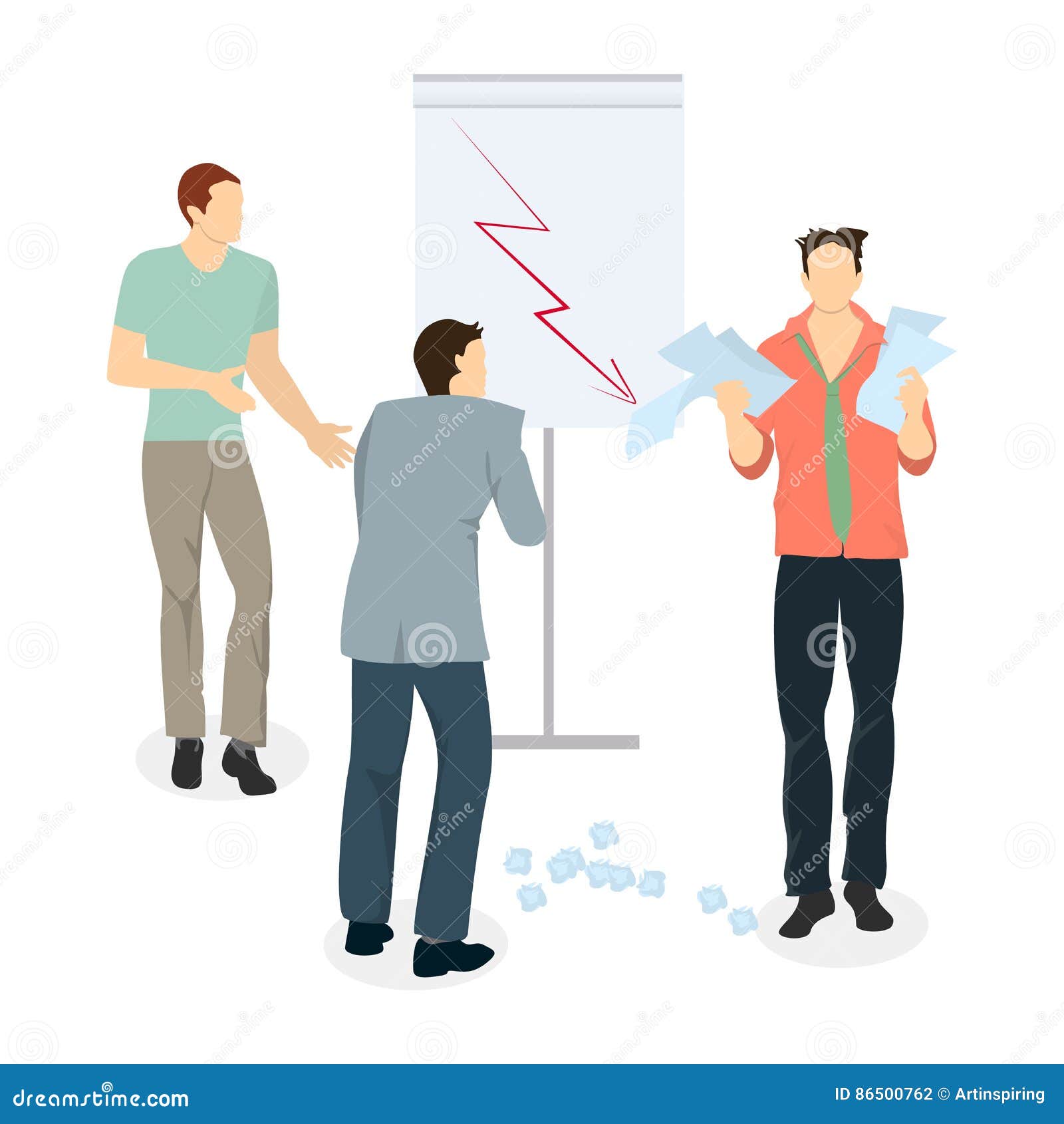 Business meeting. stock vector. Illustration of sitting - 86500762