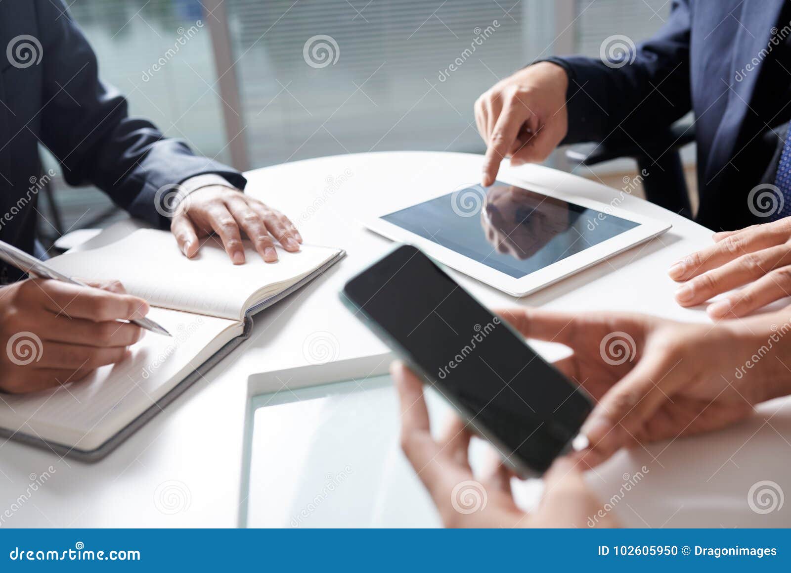 Business meeting stock photo. Image of tablet, planning - 102605950