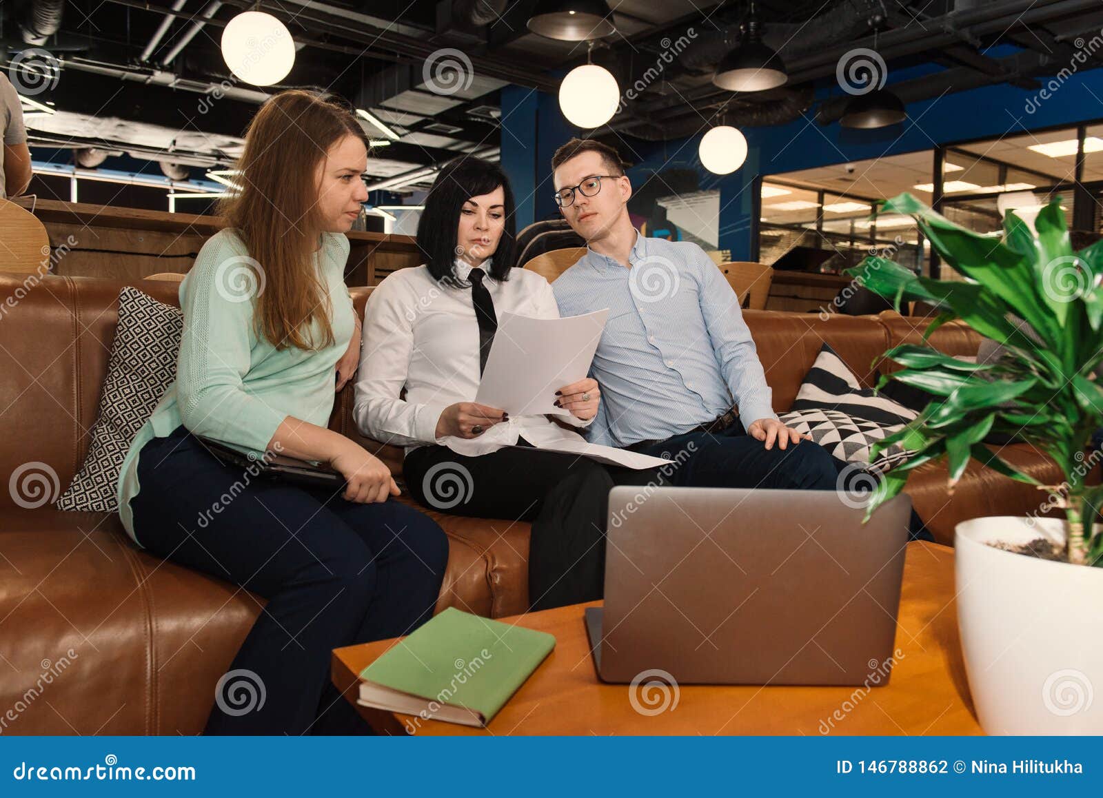 Team Working on Project stock photo. Image of copy, laptop - 146788862