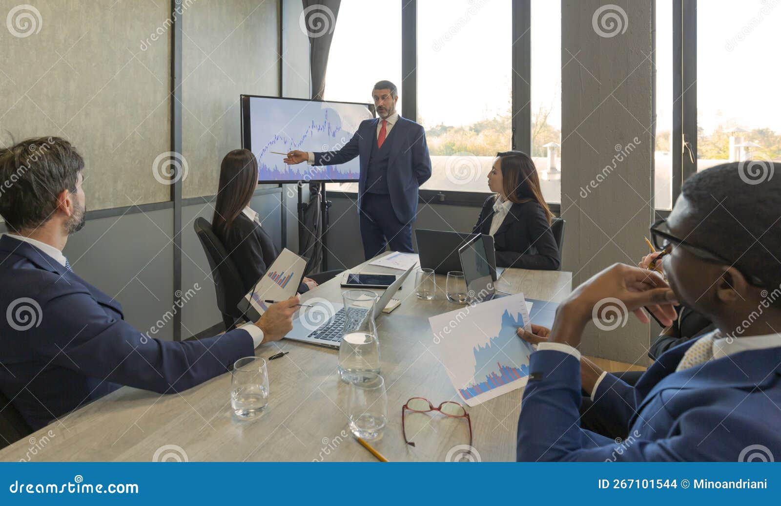 Business Meeting for Presenting Business Plan Information at Office ...