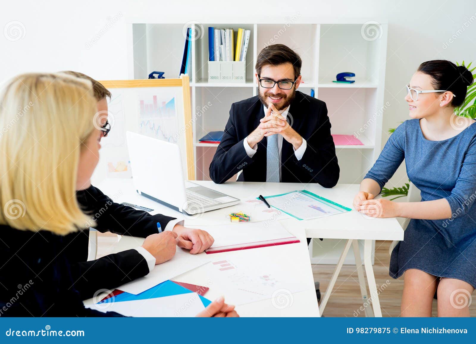 Business Meeting in Progress Stock Image - Image of graph, female: 98279875