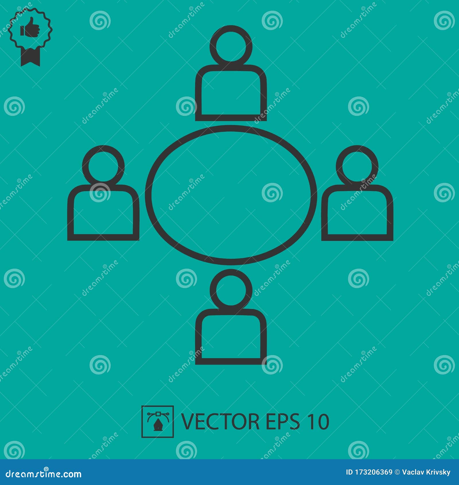 Business Meeting Simple Isolated Vector Icon Stock Vector ...