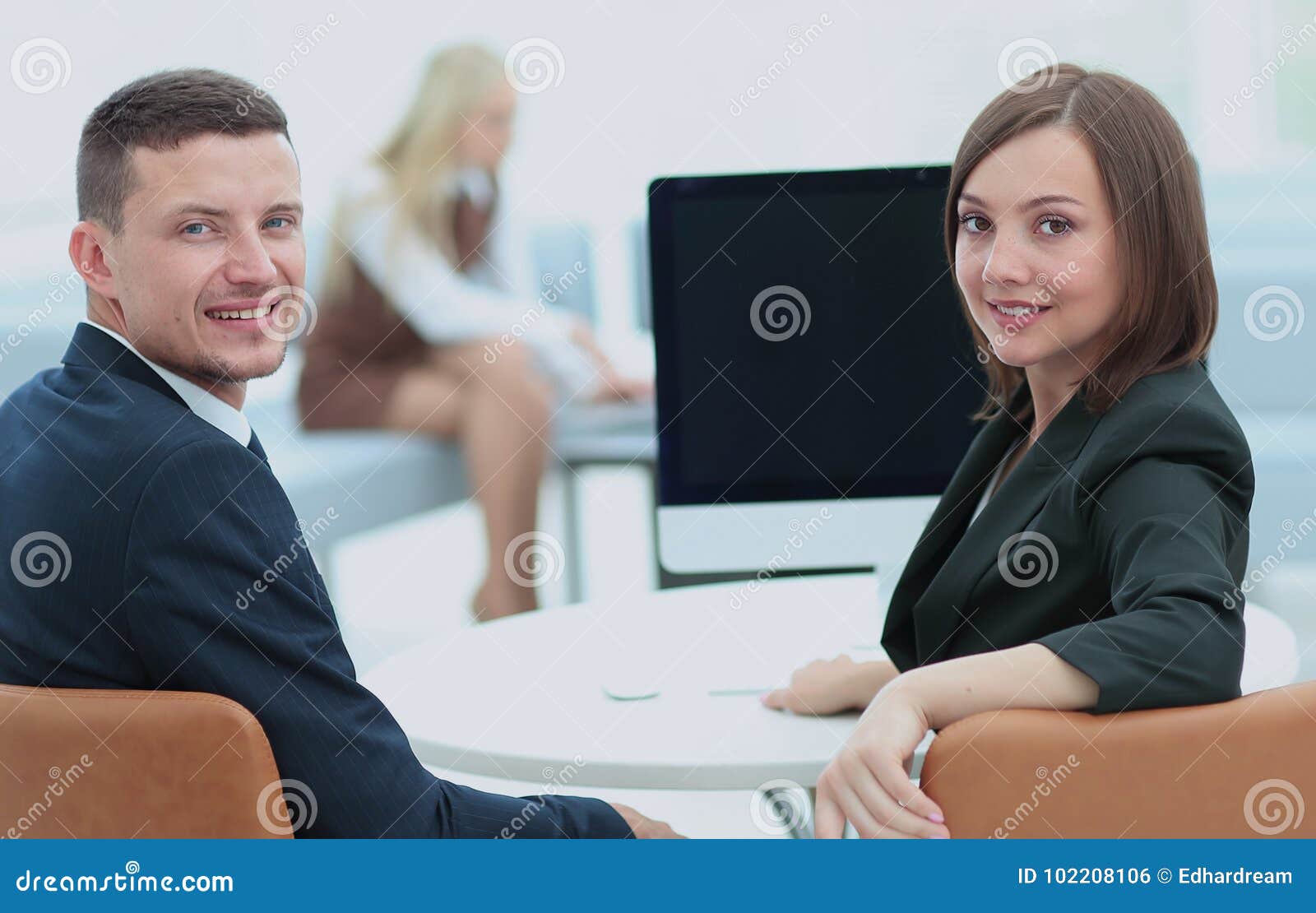 Business Presentation on Computer Stock Photo - Image of male, computer ...