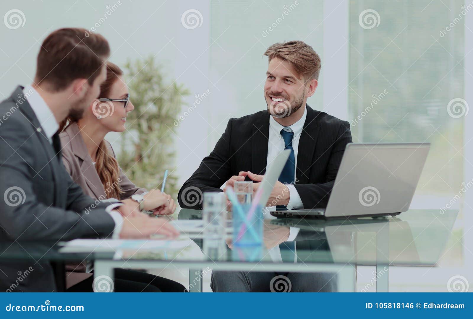 Business Team Discussing Together Business Plans Stock Photo - Image of ...