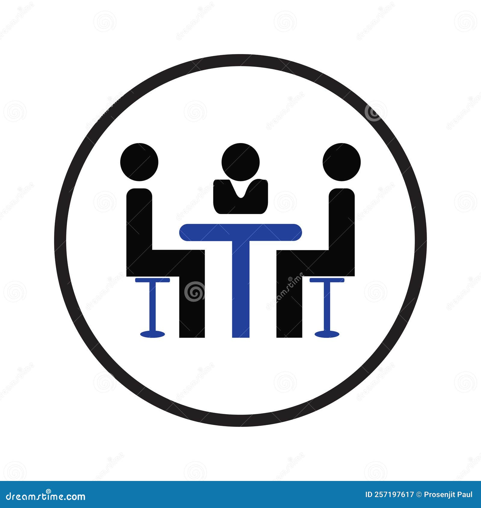 Business Meeting Table Icon Stock Vector - Illustration of meeting ...