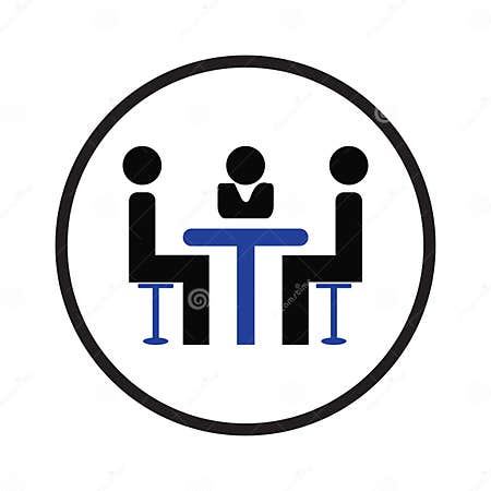 Business Meeting Table Icon Stock Vector - Illustration of meeting ...