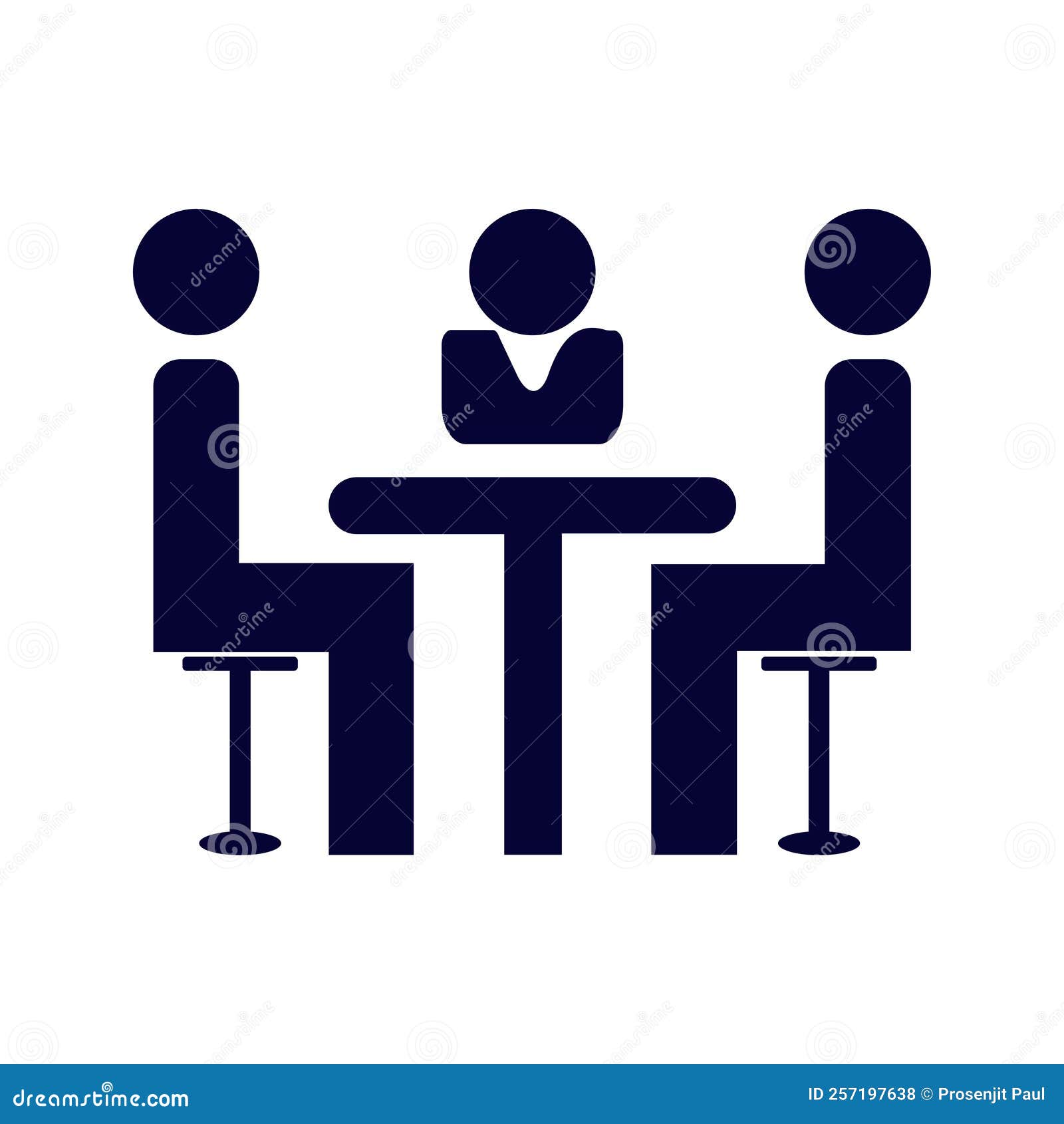 Business Meeting Table Icon Stock Vector - Illustration of ...