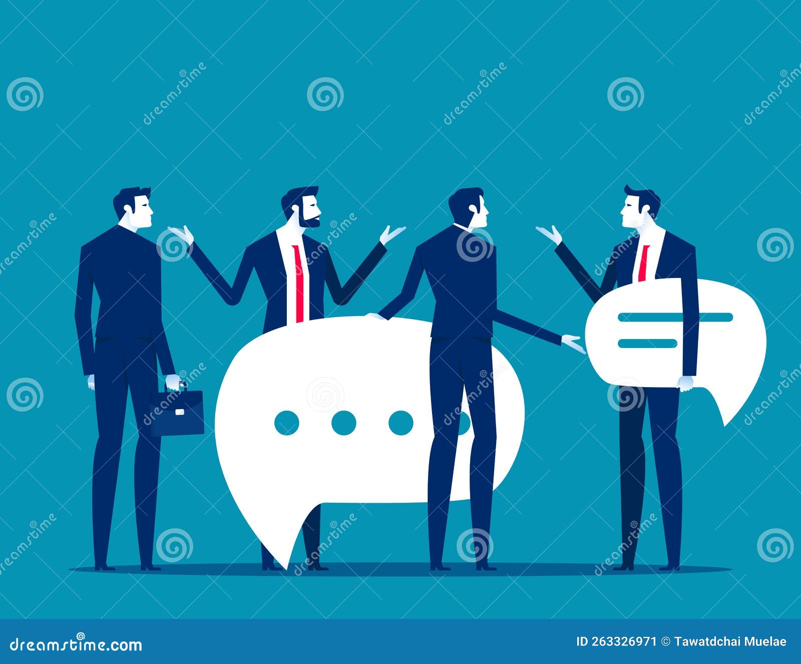 Business Meeting. Business Teamwork Vector Illustration Concept Stock ...