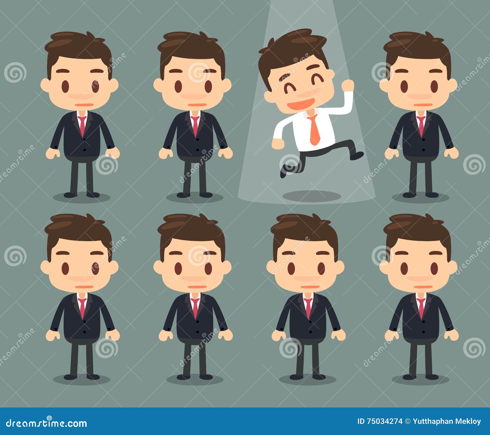 Business Men. Choose the Right Man Stock Illustration - Illustration of ...
