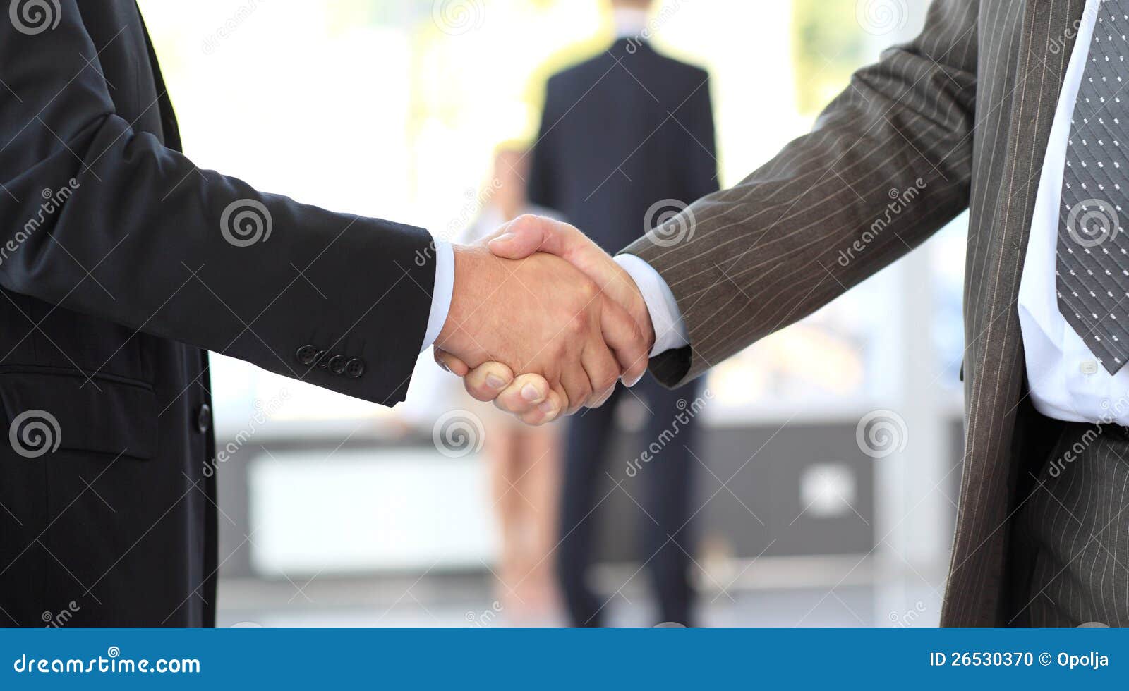 Business Men Closing Deal. Handshake Stock Photo - Image of pact, hired ...