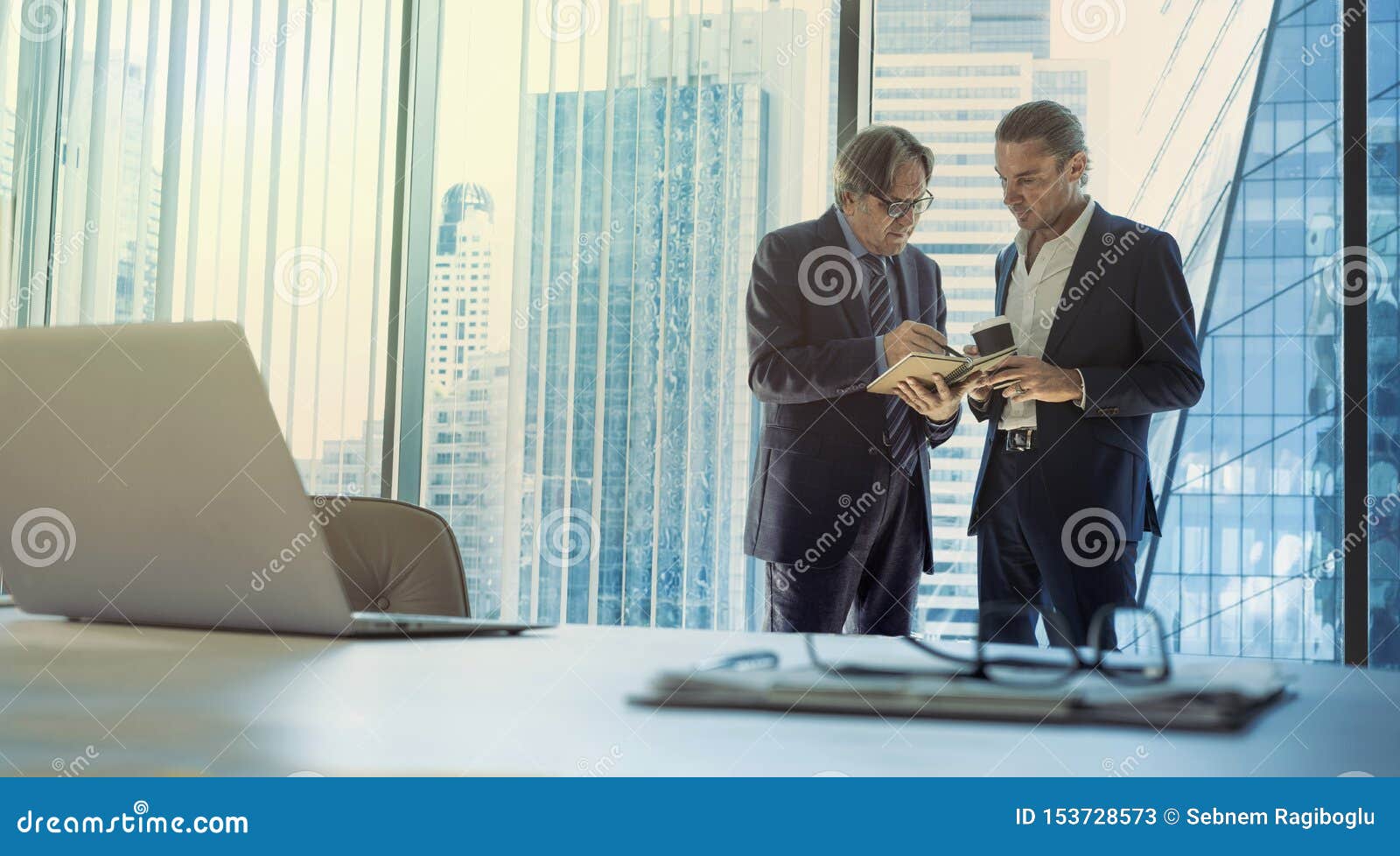 Business Men Discussing at the Office Stock Image - Image of discussion ...