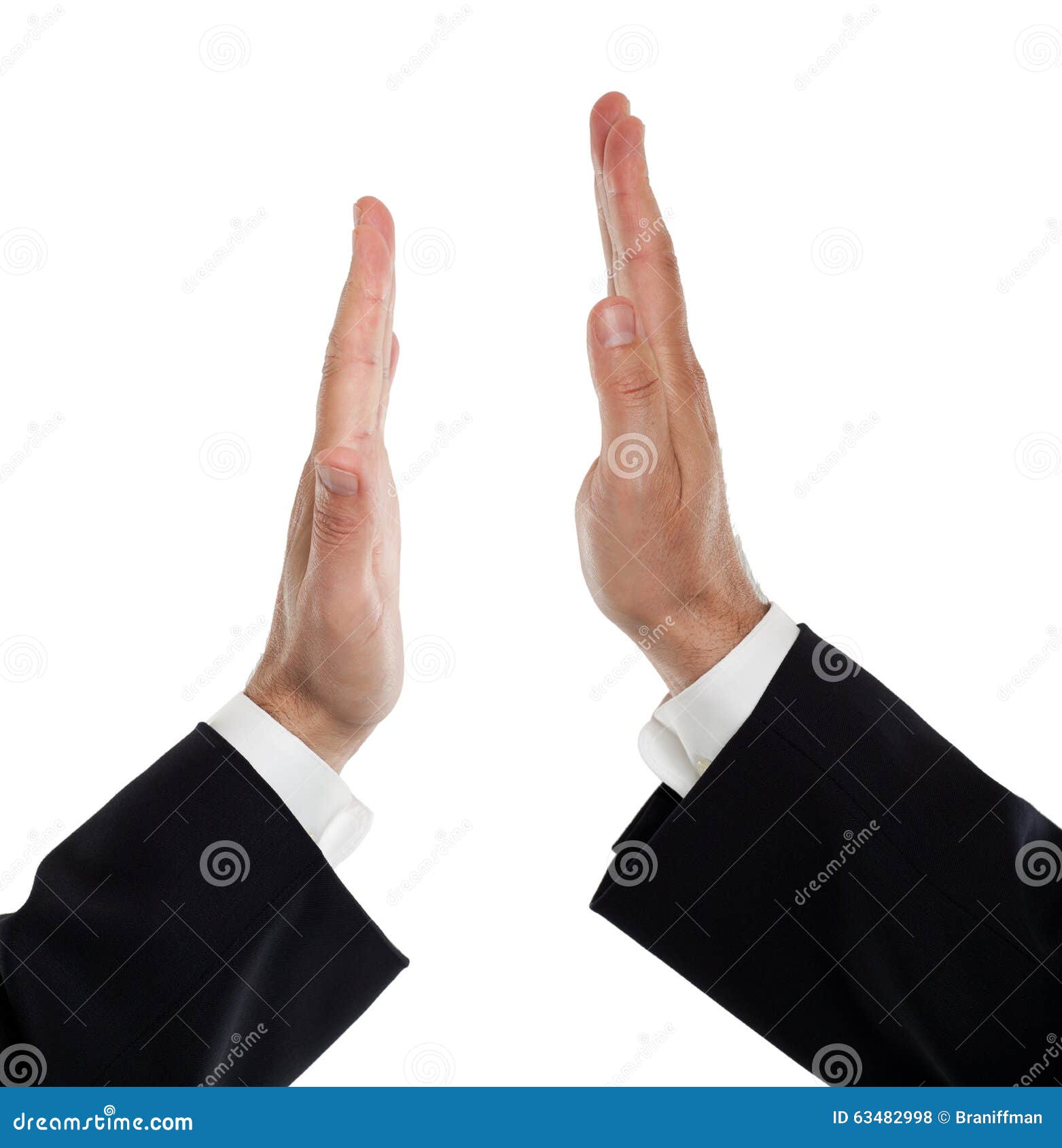 Business Men Doing a High Five Stock Photo - Image of white, success ...
