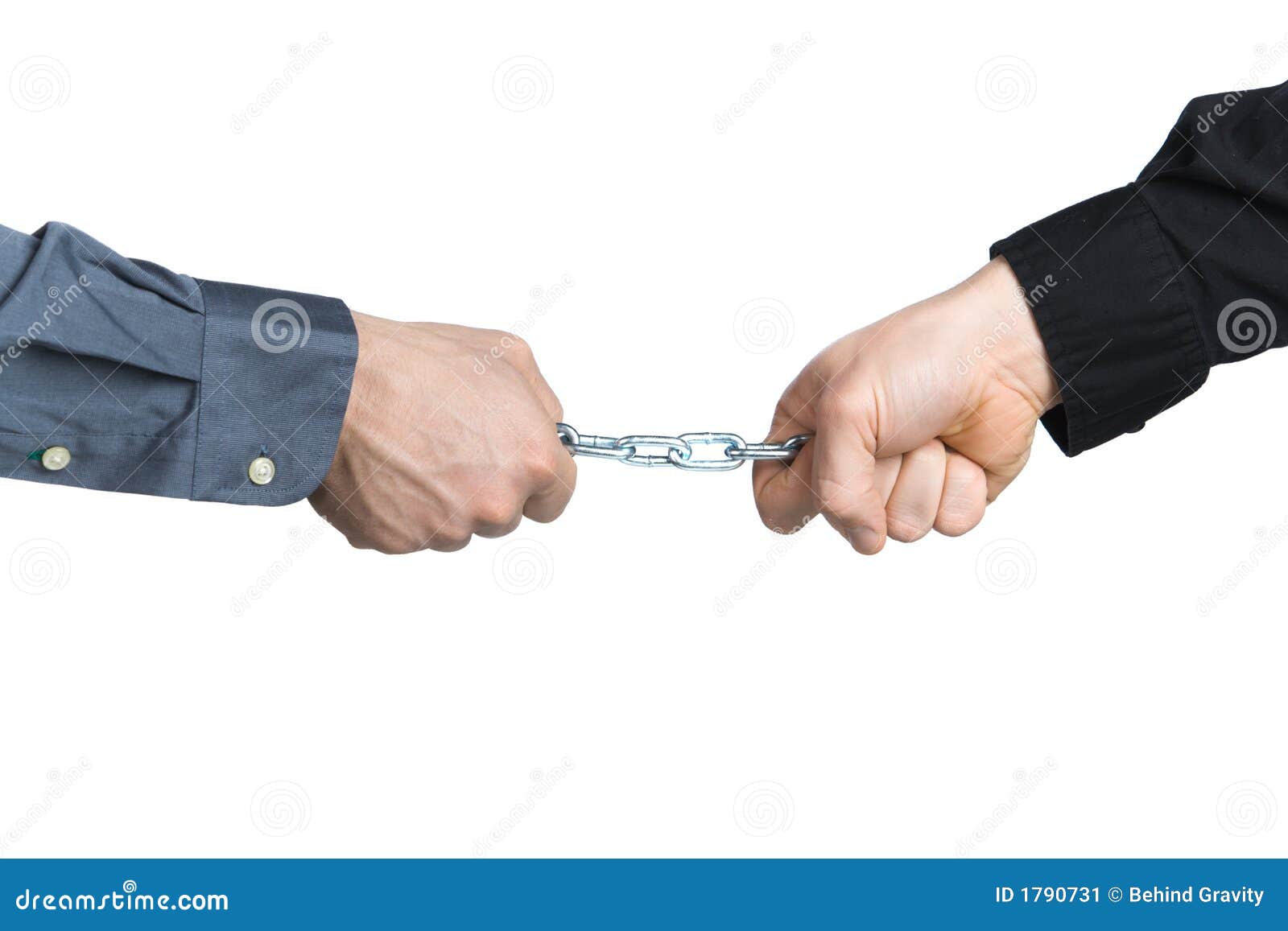 Business Men Holding A Chain Symbolizing Constraint Stock Image - Image ...