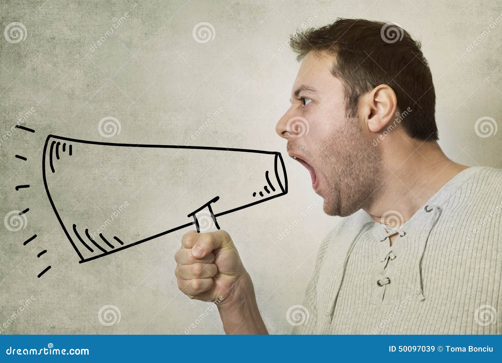 Business Men with Magaphone Stock Image - Image of magaphone, megaphone ...