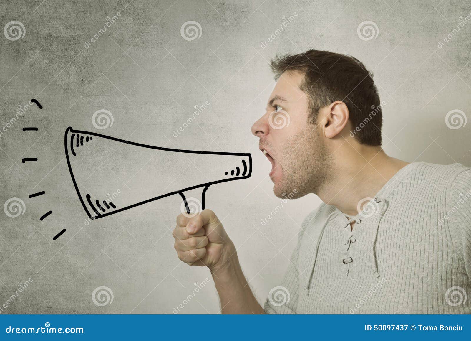 Business Men with Magaphone Stock Image - Image of notice, businessman ...