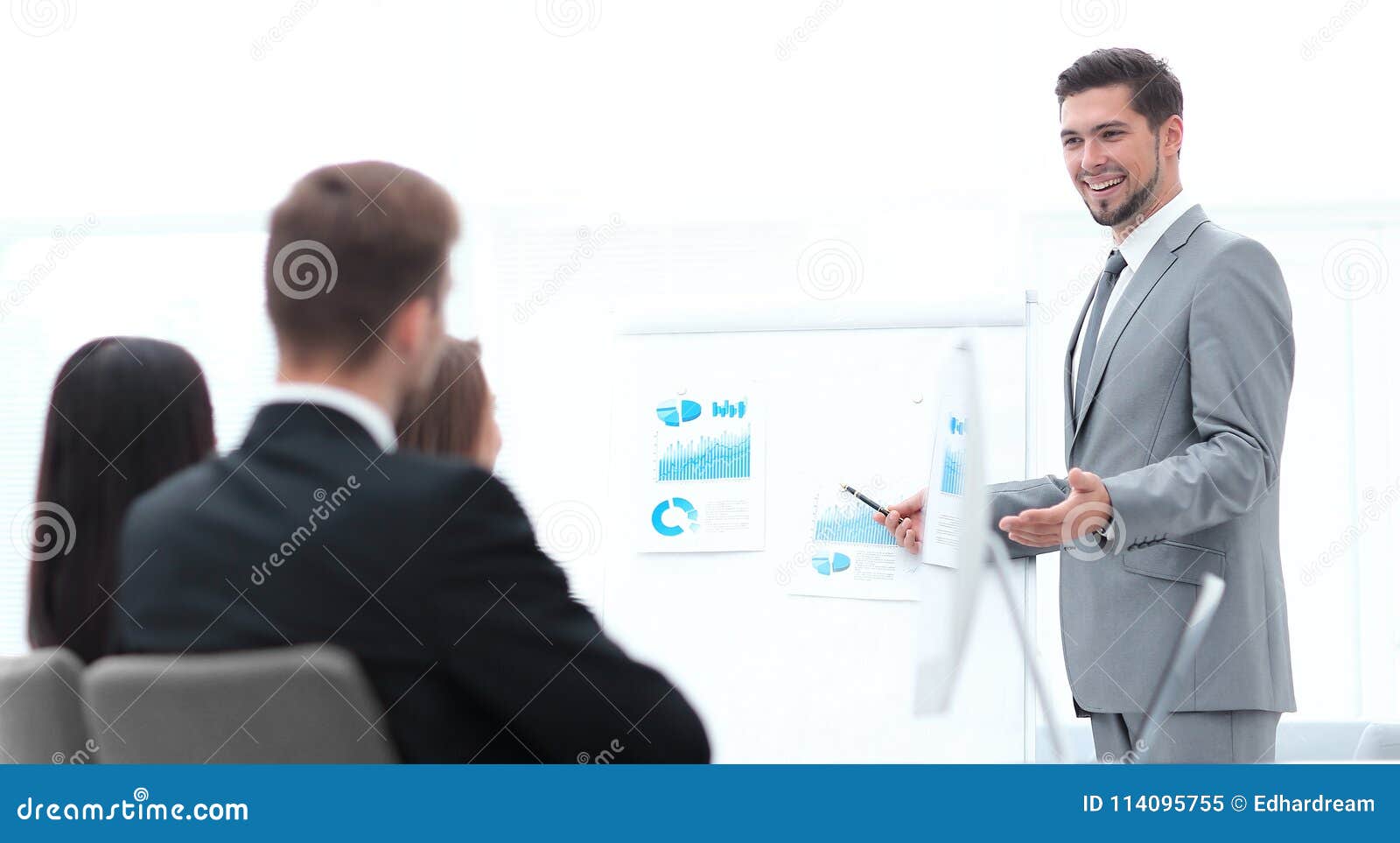 Business Man Making a Presentation in the Office. Stock Image - Image ...