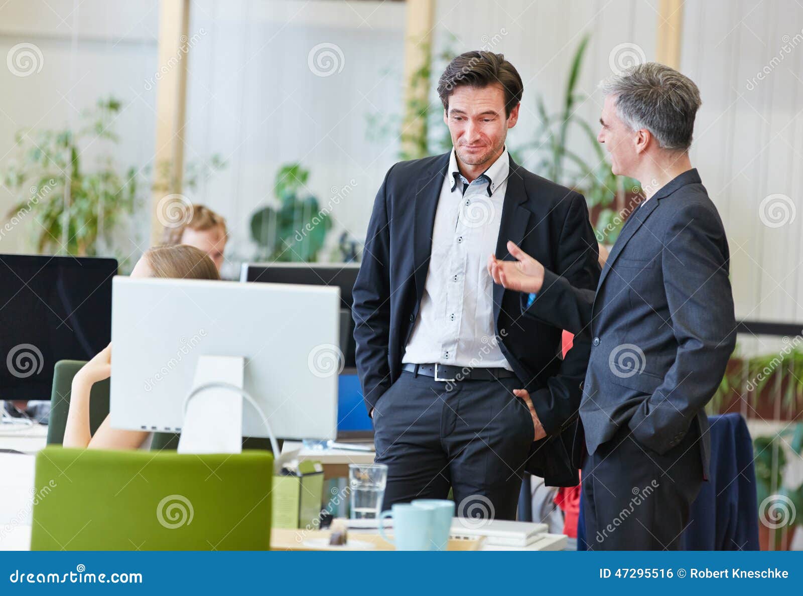 Business Men in Office Talking Stock Photo - Image of everyday, citizen ...