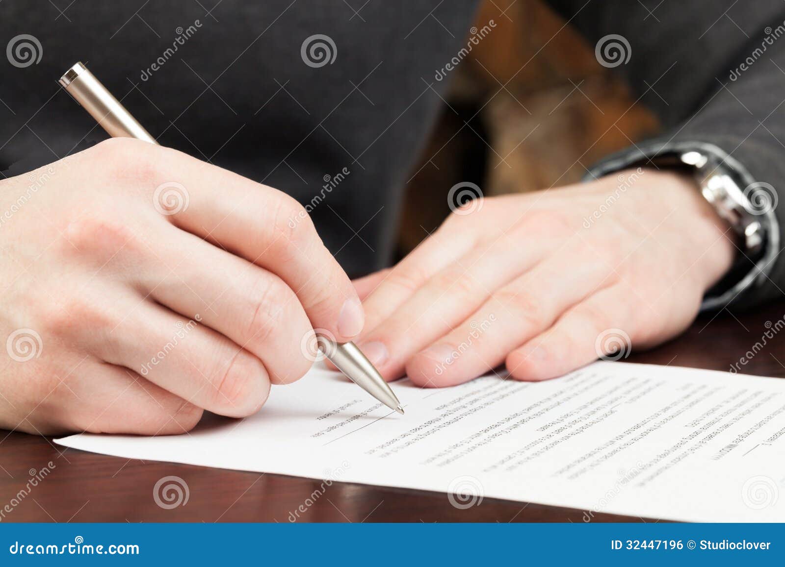 Business Men Reading Contract Stock Photo - Image of exchange ...