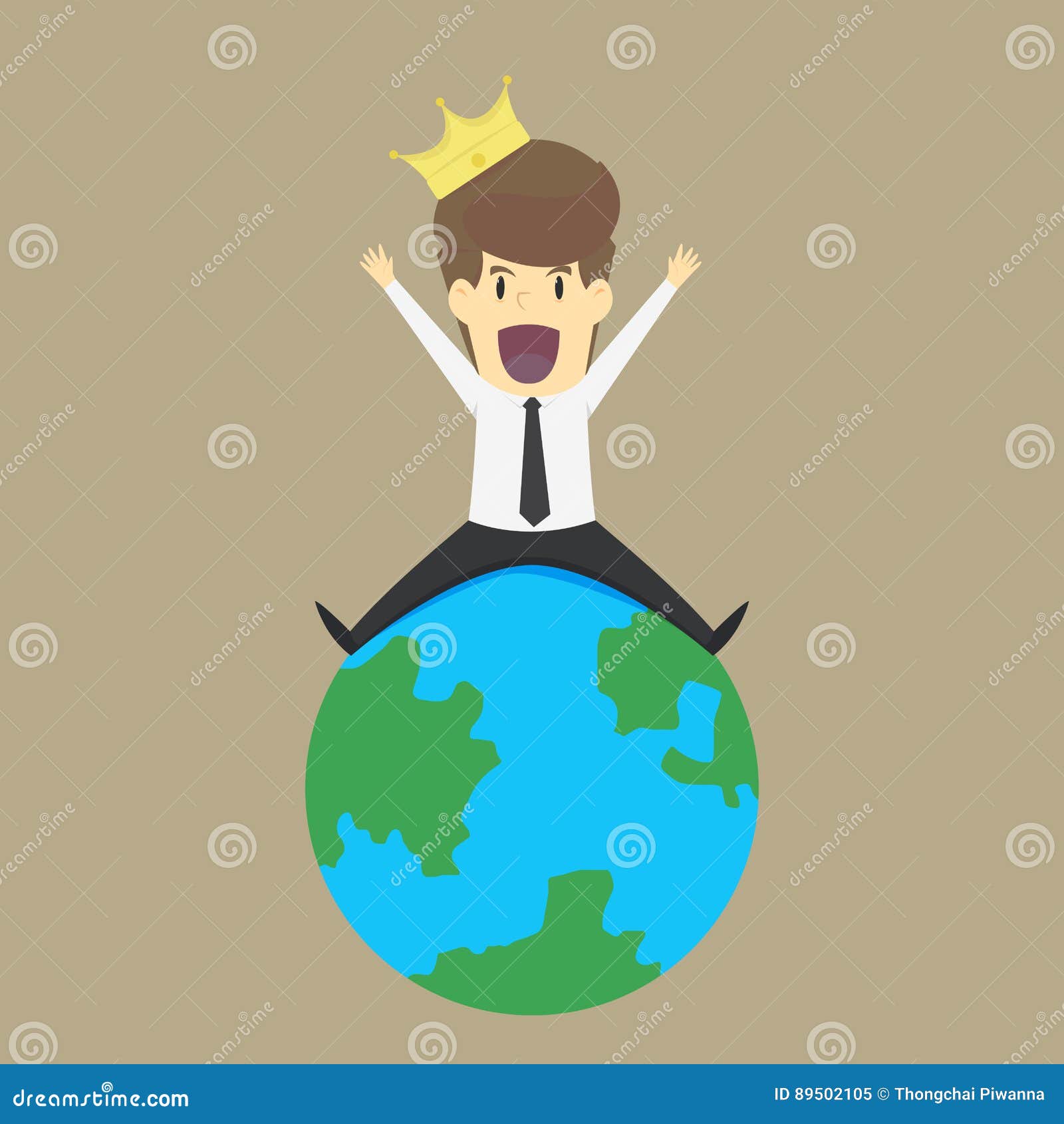 A Business Men Rule the World, King Stock Vector - Illustration of ...