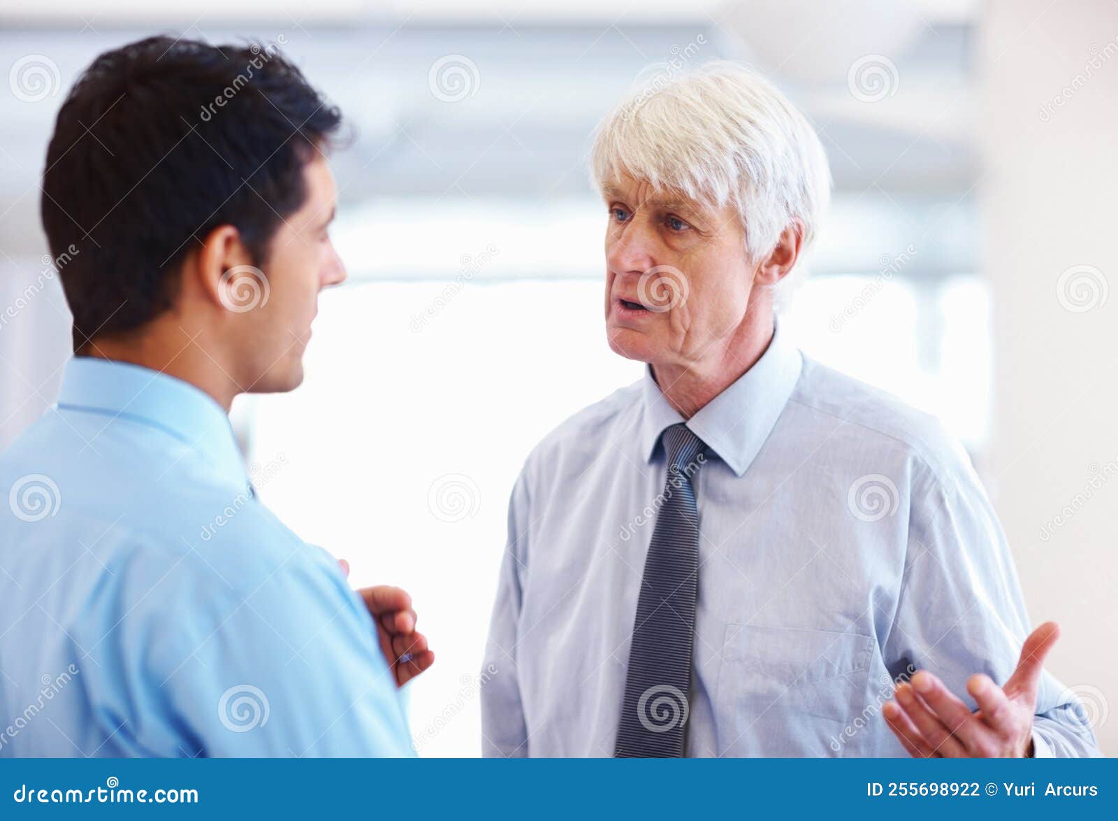 Business Men in Serious Conversation. Portrait of Successful Business ...