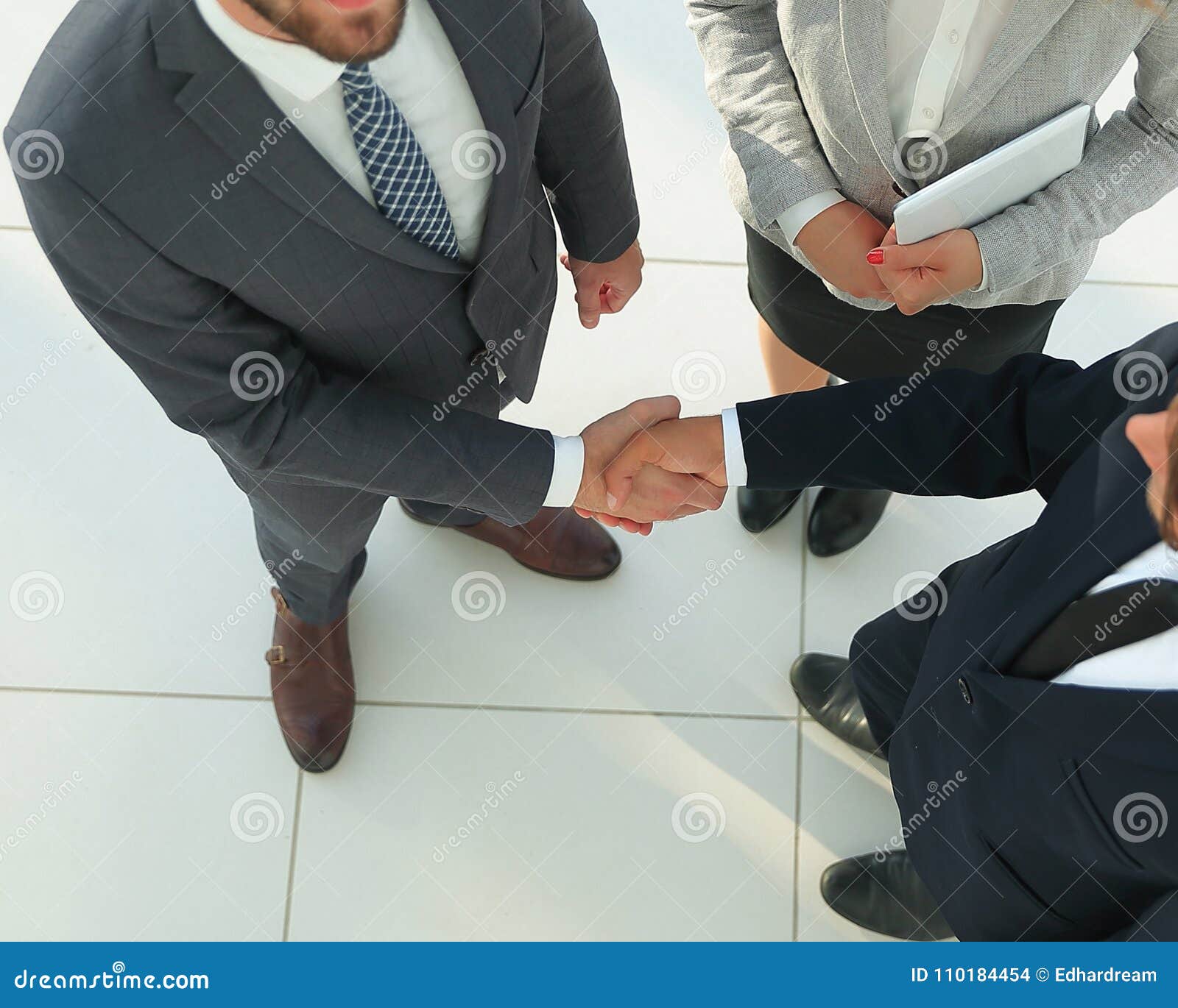 Business Men Shaking Hands Making an Agreement Stock Photo - Image of ...