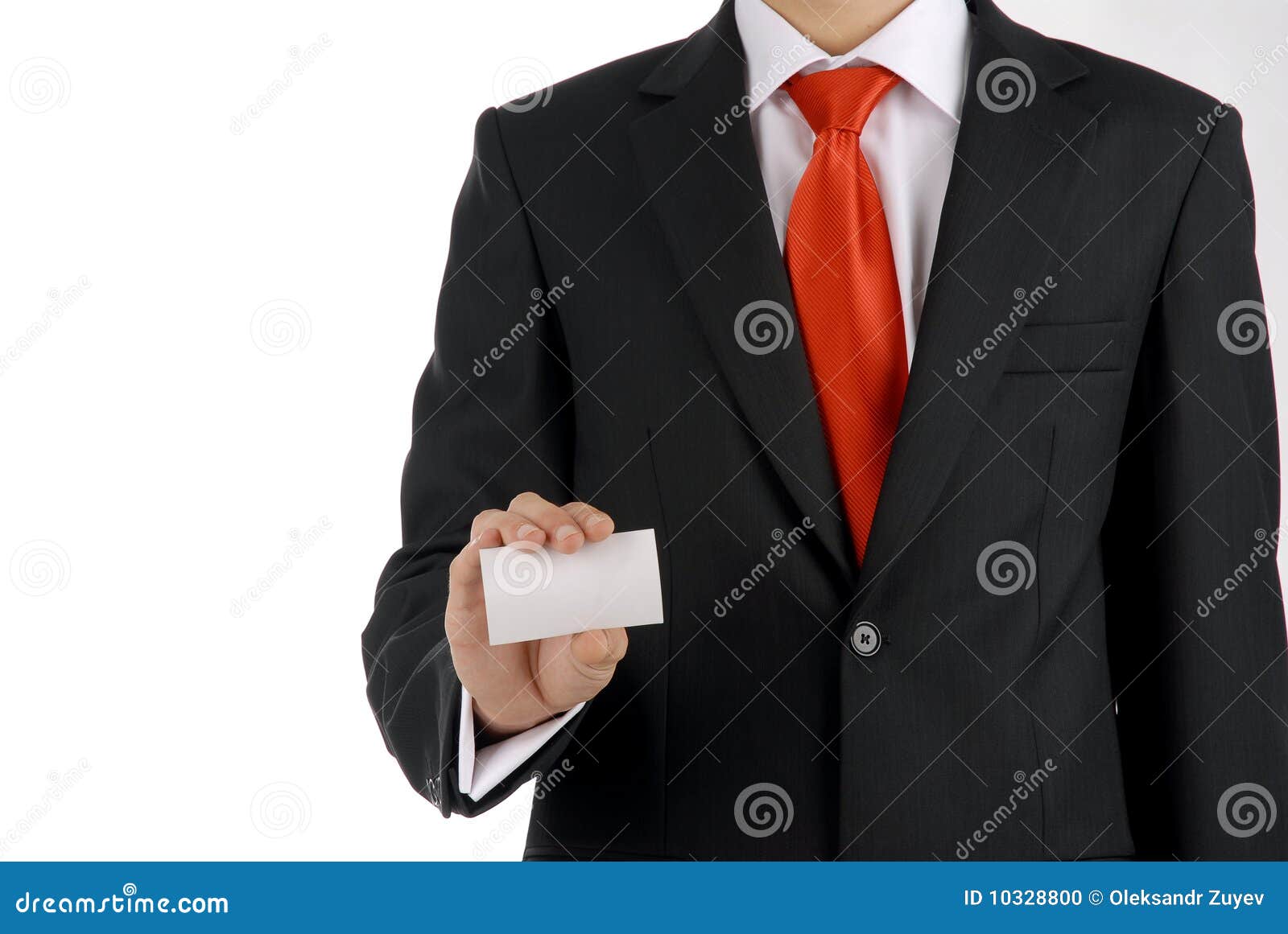 Business Men Shows His Business Card Stock Photo - Image of male ...