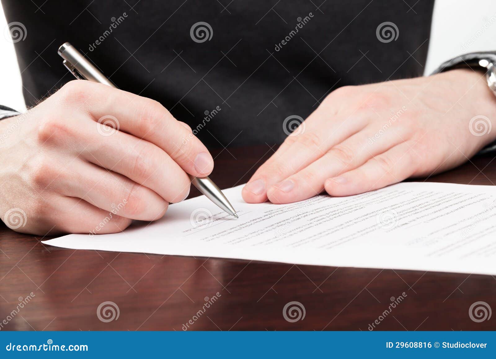 Business Men Signing Contract. Stock Photo - Image of economy, contract ...