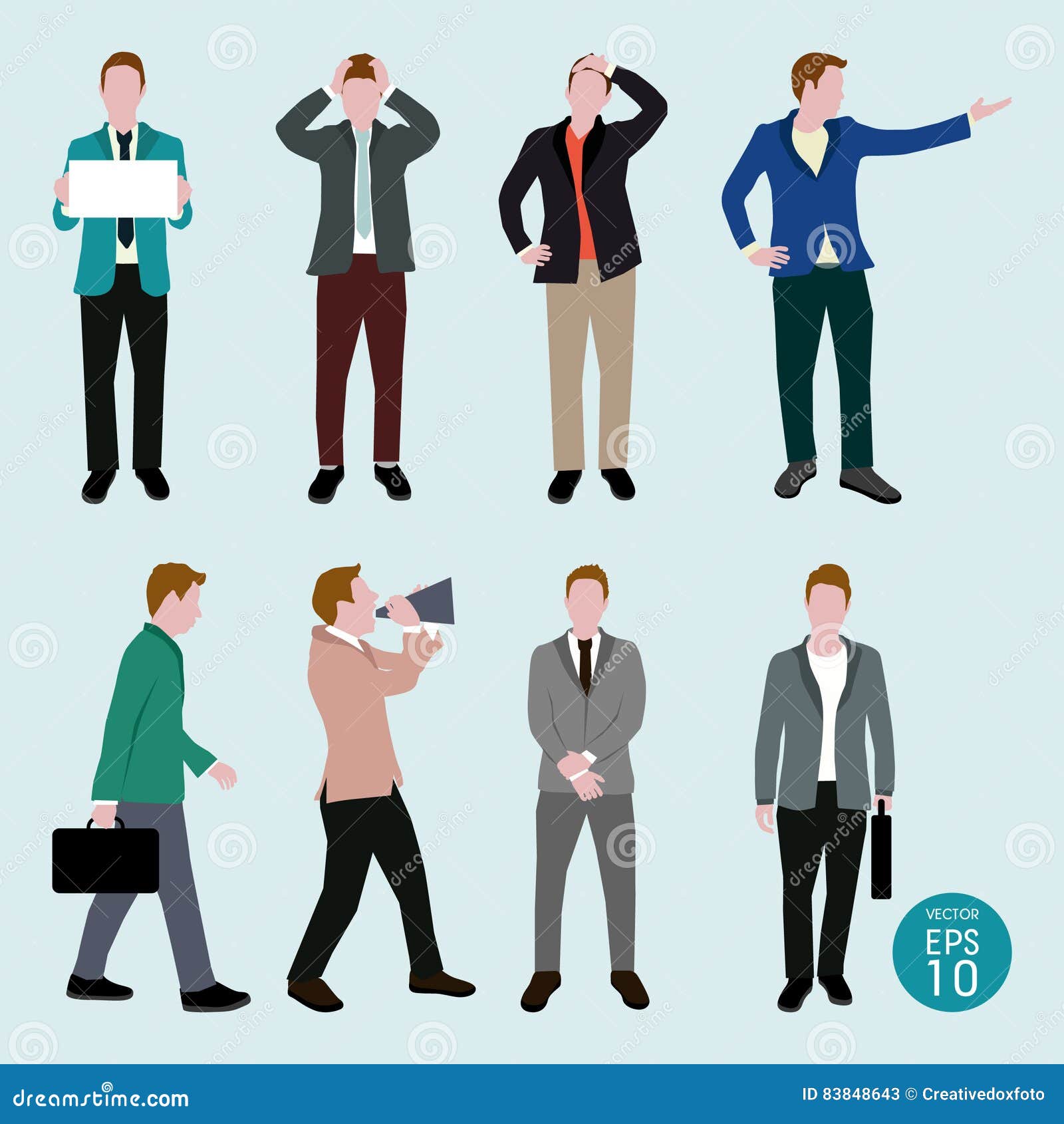 Business men vector stock vector. Illustration of curly - 83848643