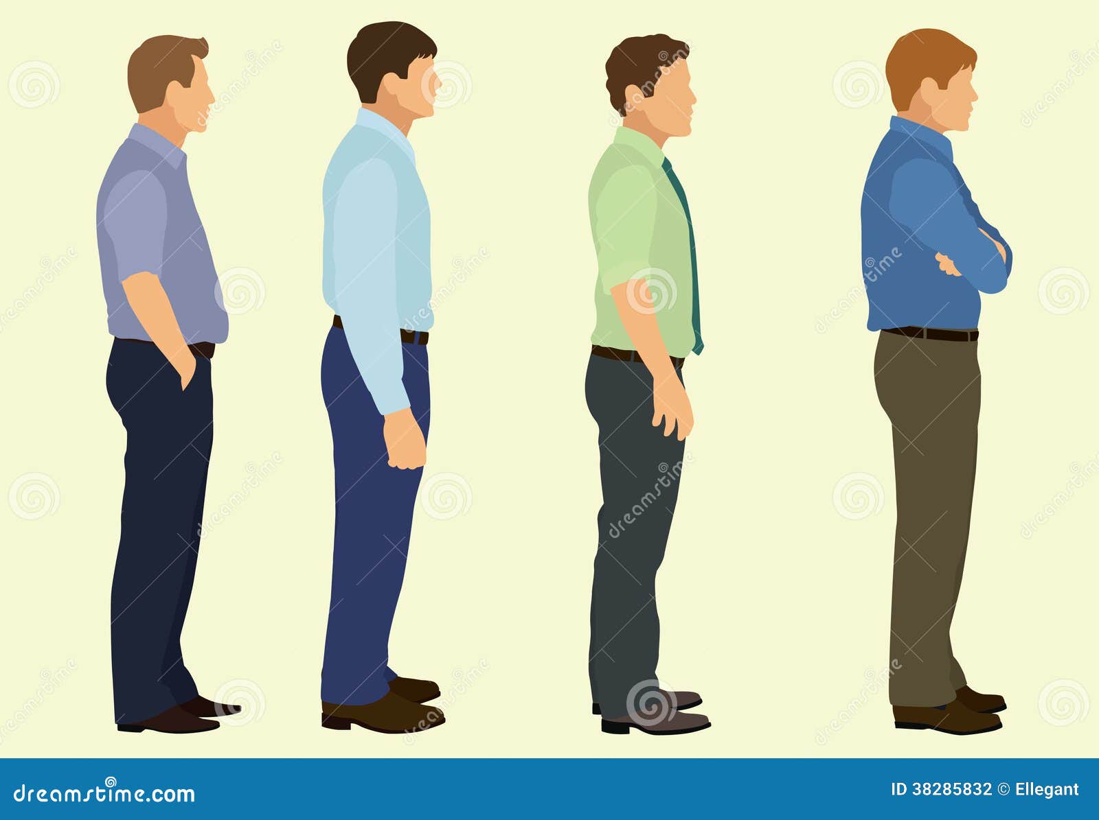 Business Men Waiting stock vector. Illustration of white - 38285832