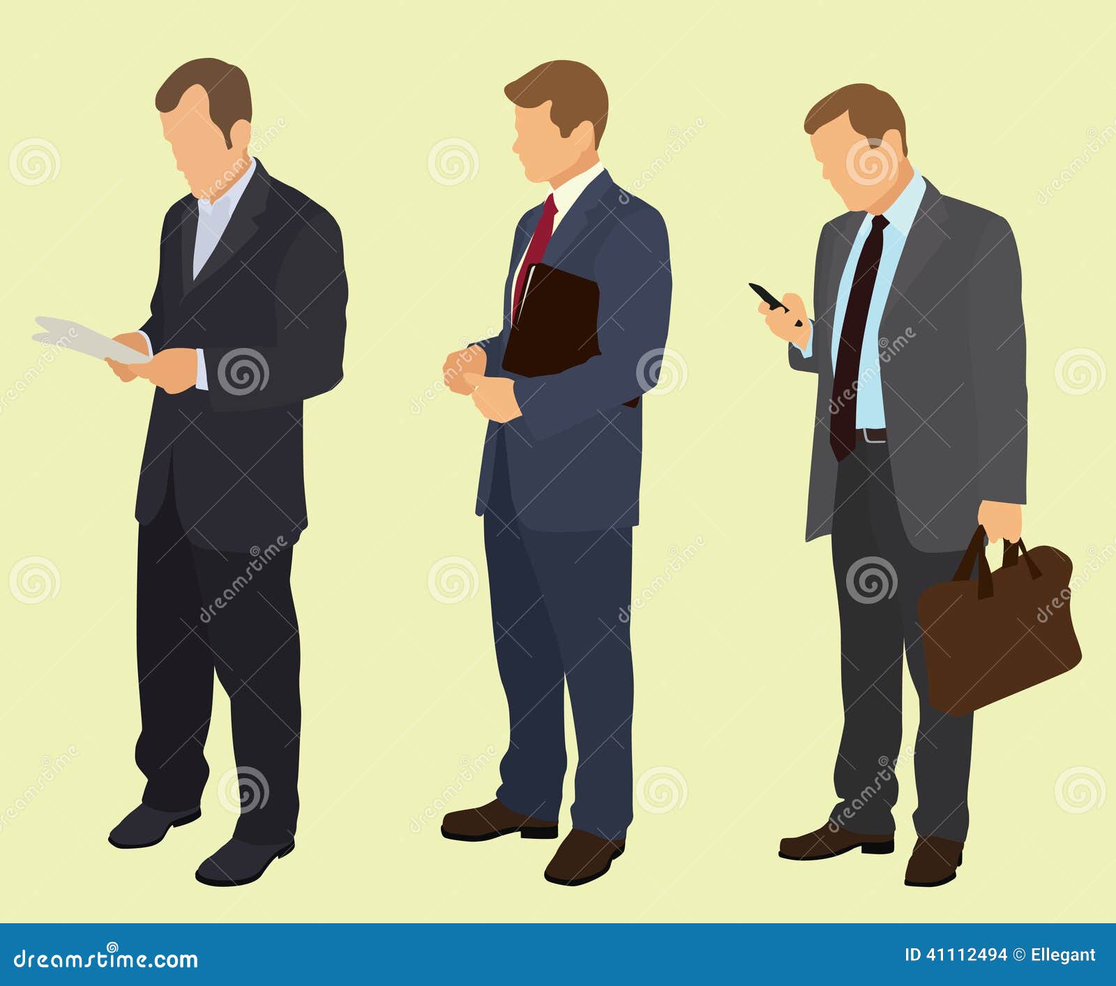 Business Men Waiting in Queue Stock Vector - Illustration of waiting ...