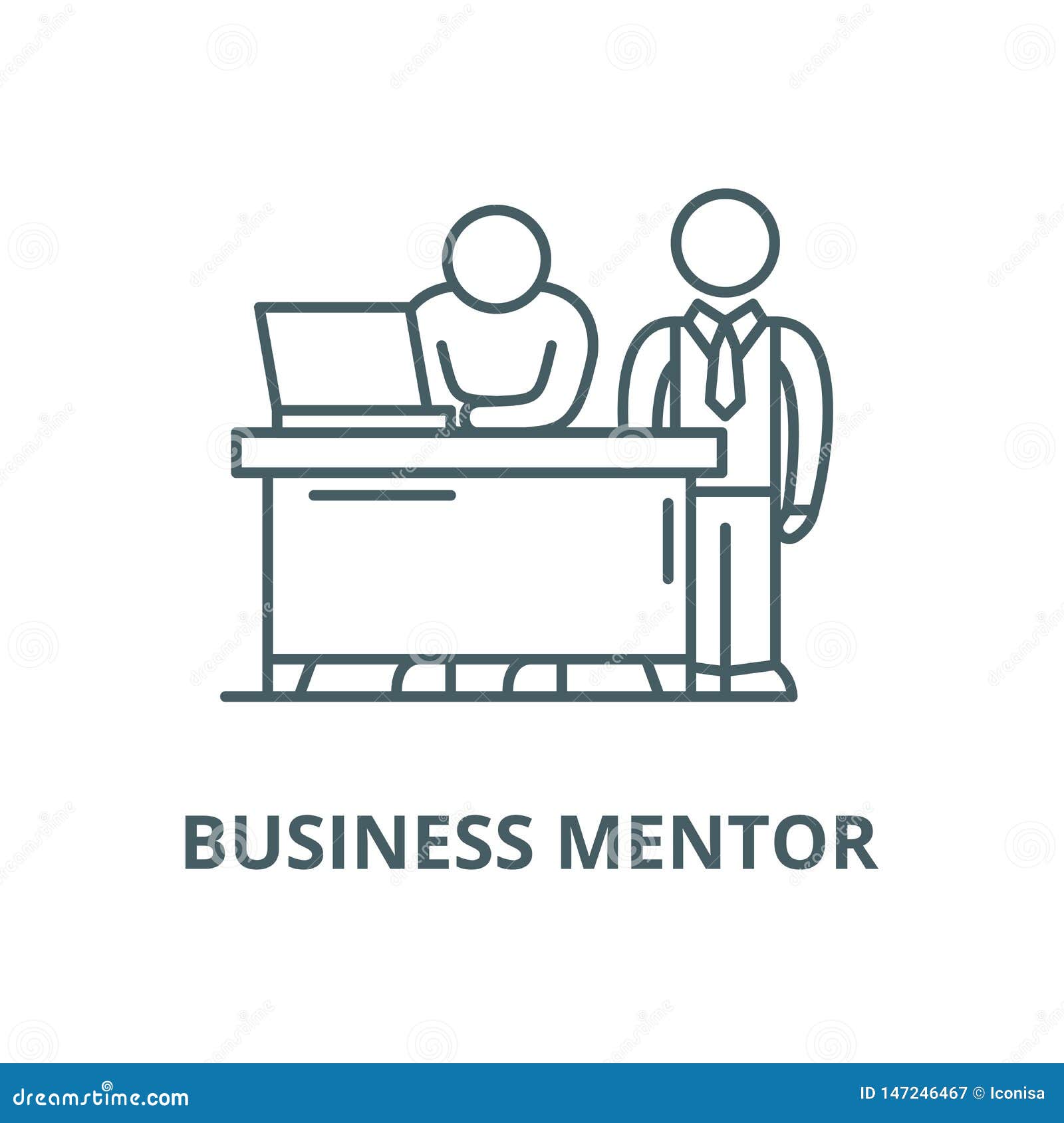 Business Mentor Vector Line Icon, Linear Concept, Outline Sign, Symbol ... Business Mentor Vector Line Icon, Linear Concept, Outline Sign, Symbol ...