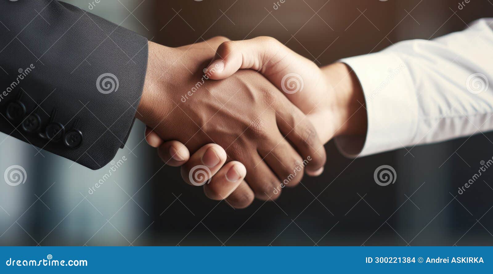 A Business Merger and Acquisition Symbolized by a Handshake. AI ...