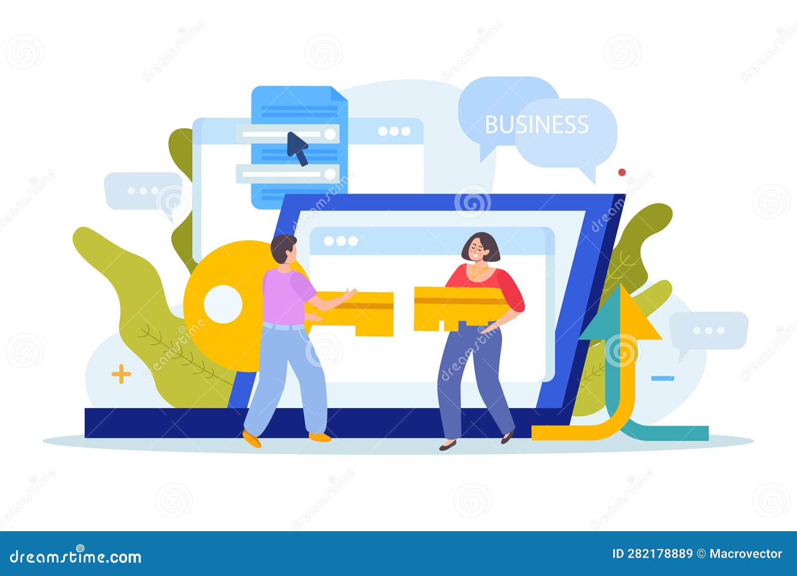 Business Merger And Acquisition Strategy Vector Concept. Symbol Of ...