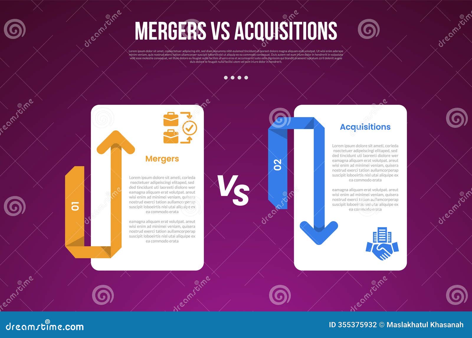 Business Mergers Vs Acquisitions Infographic For Comparison Data With ...