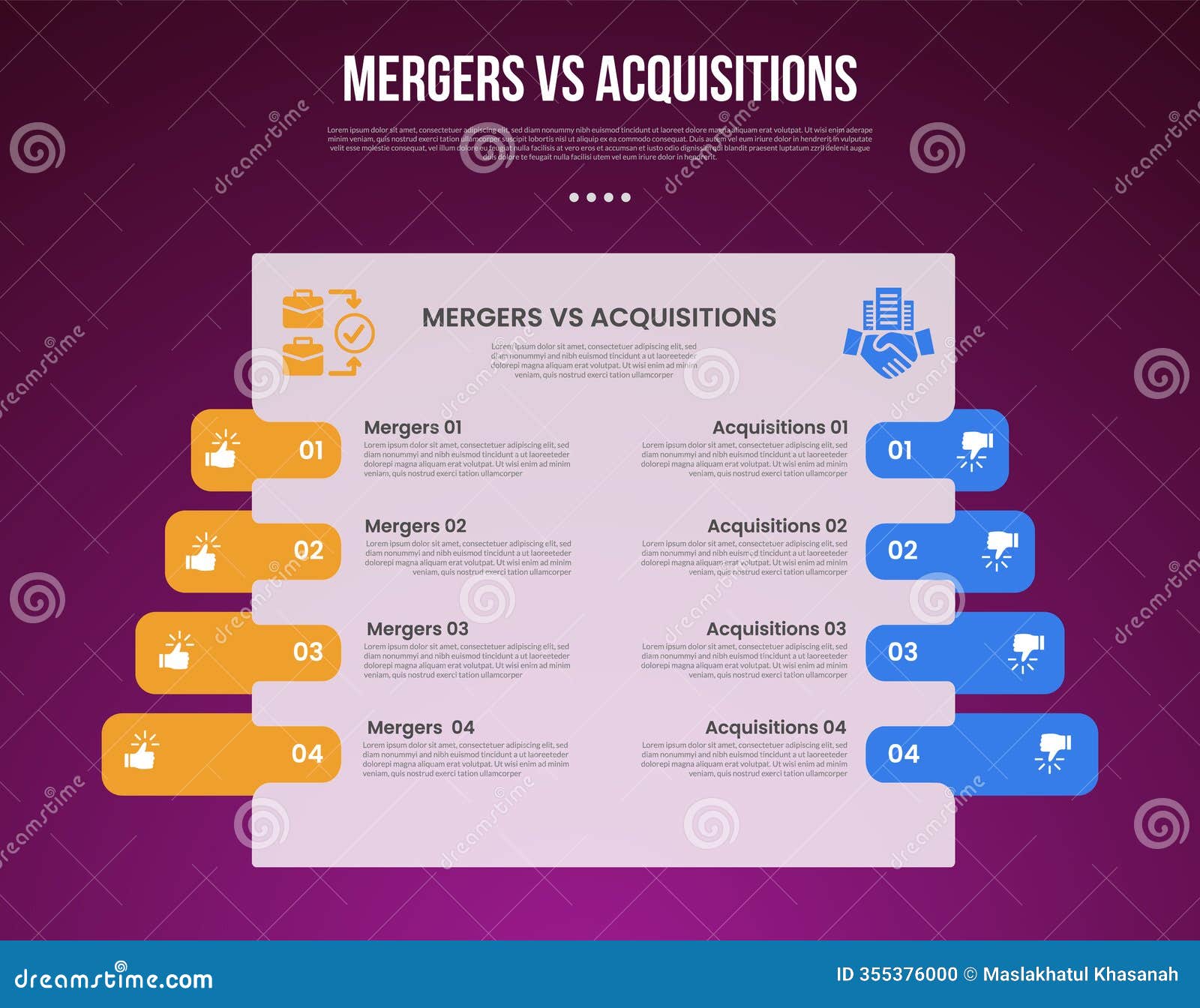 Business Mergers Vs Acquisitions Infographic For Comparison Data With ...