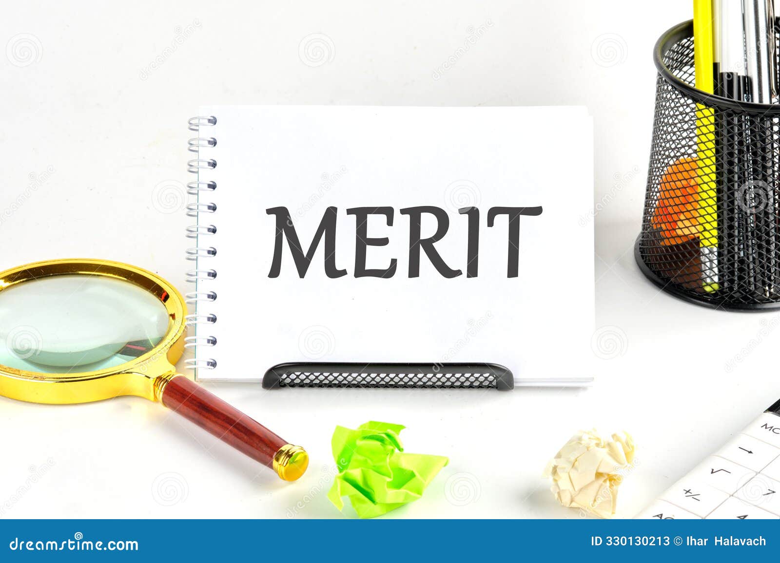Business and Merit Concept. Copy Space. Merit Symbol Stock Illustration ...
