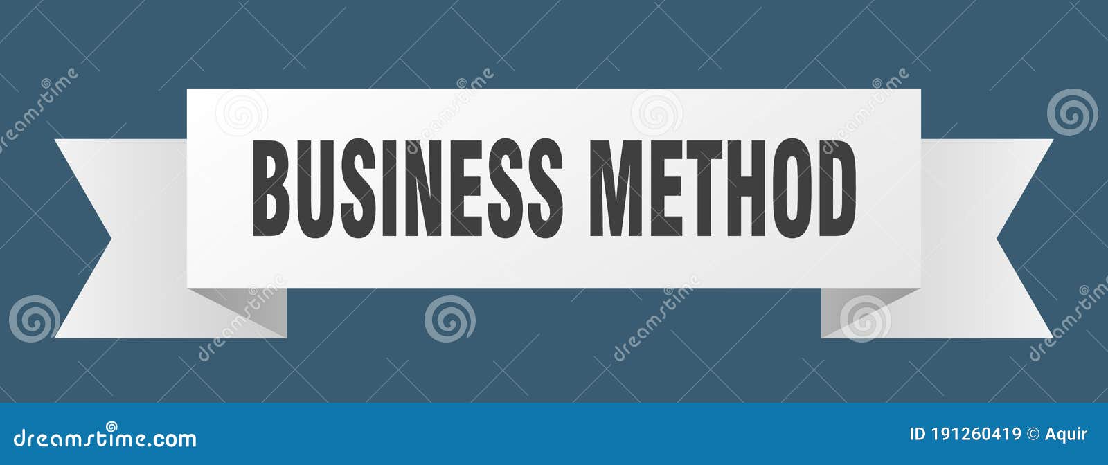 Business method ribbon. stock vector. Illustration of seal - 191260419