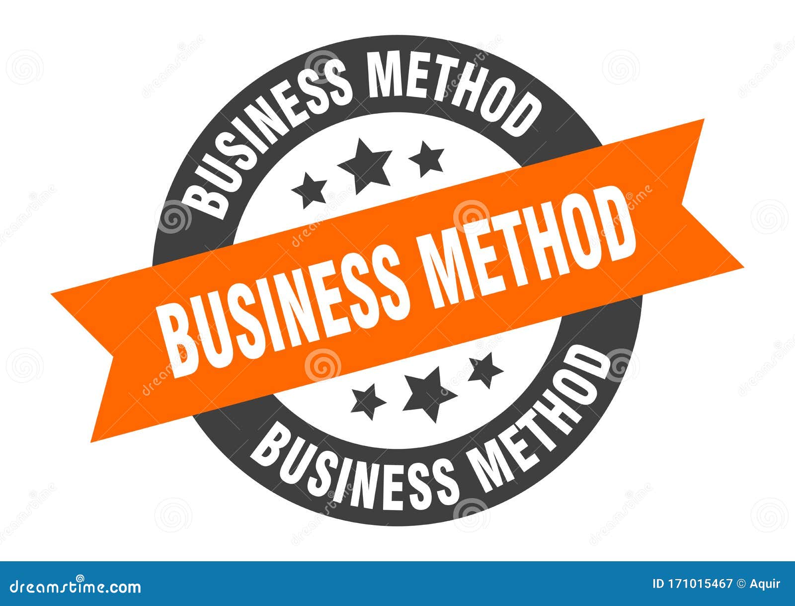 Business Method Sign. Business Method Round Ribbon Sticker Stock Vector ...