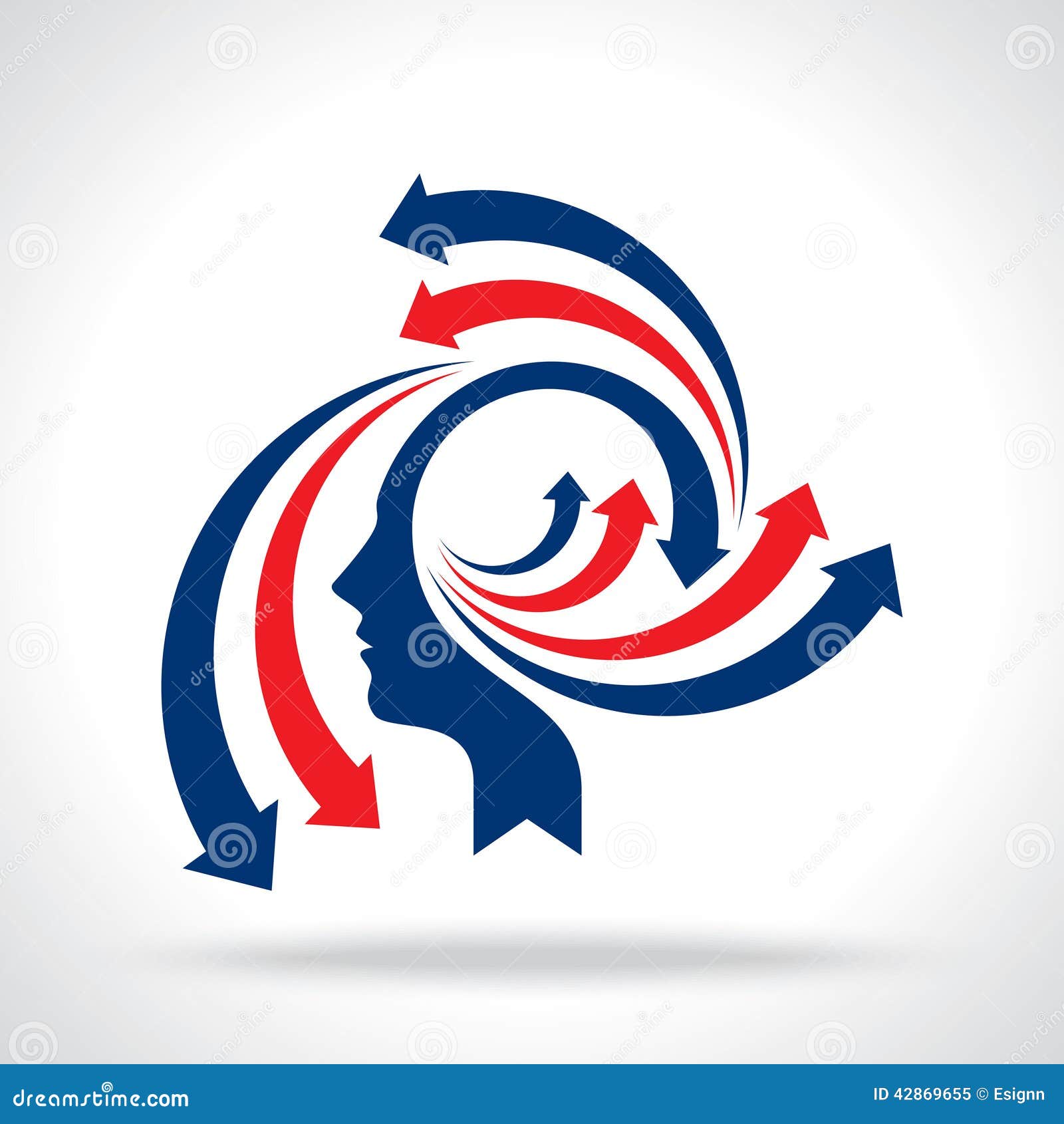 Business Mind and Arrow with Businessman Stock Vector - Illustration of ...