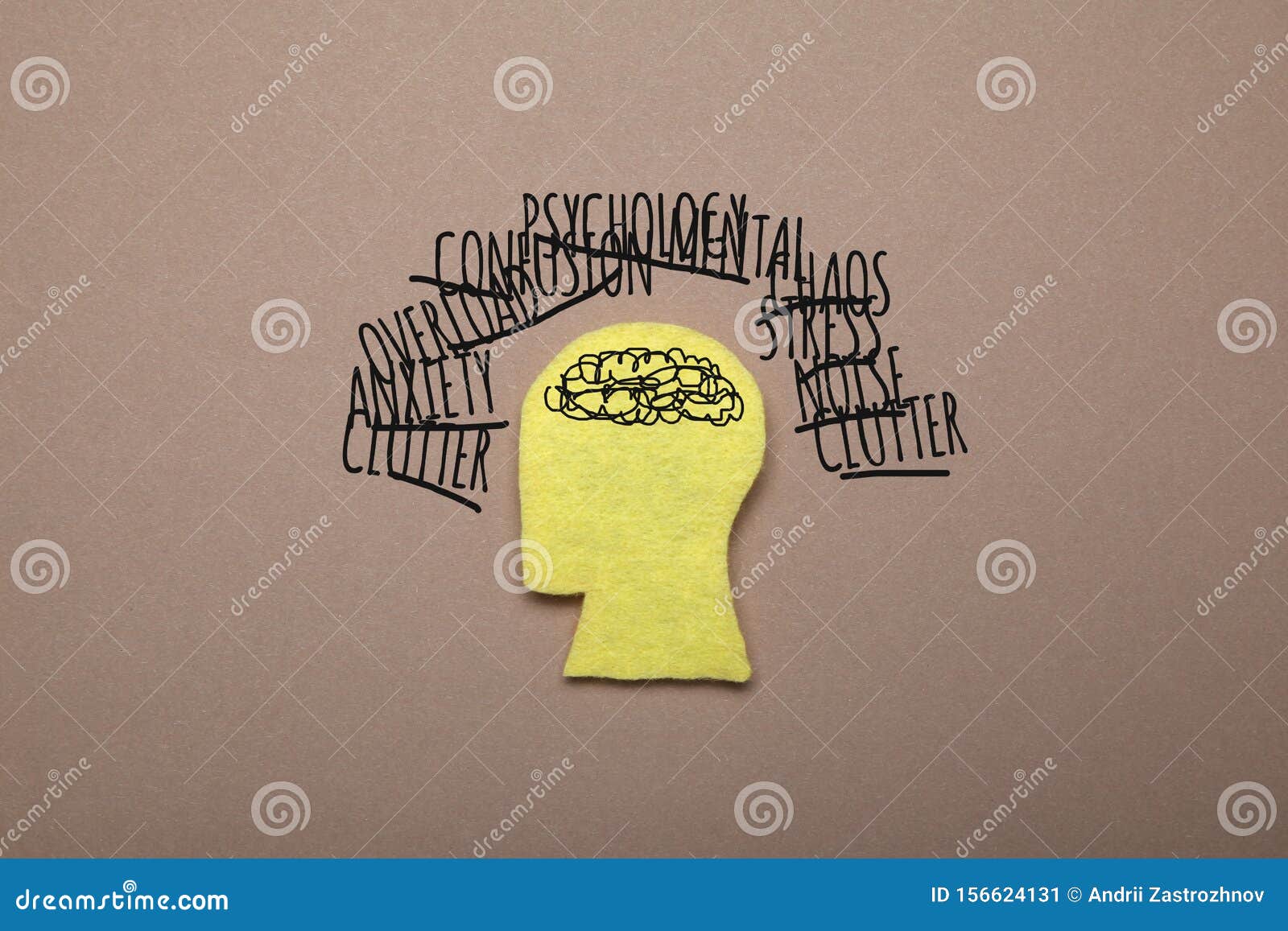 Business Mind Think, Brain Noise and Chaos Stock Image - Image of focus ...